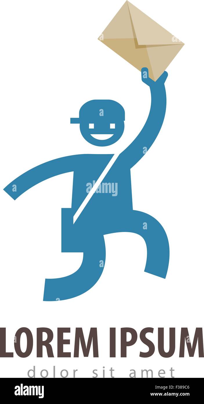 postman vector logo design template. mail or delivery icon Stock Vector ...