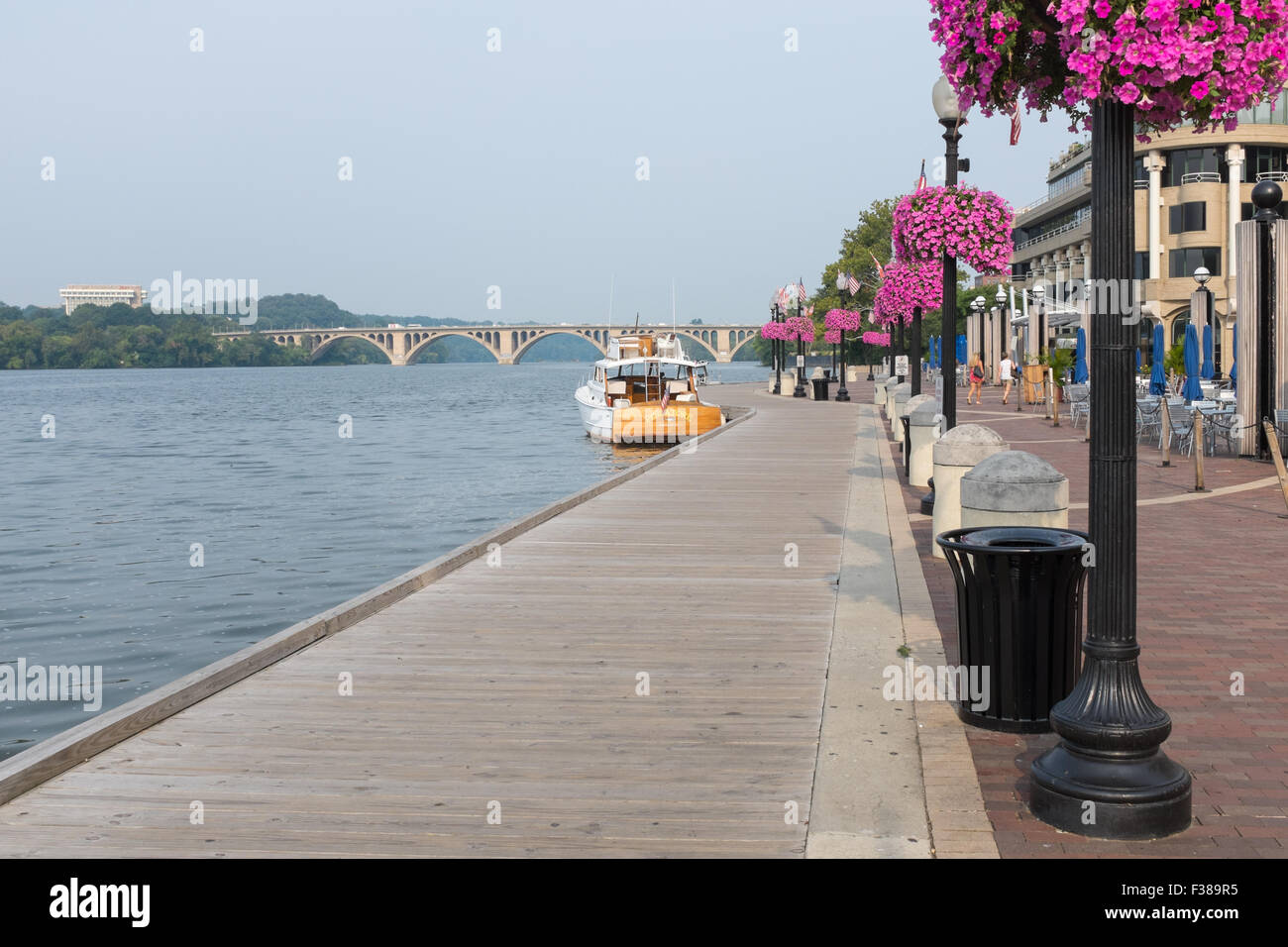 The Georgetown Waterfront on the Potomac River in Washington DC Stock ...