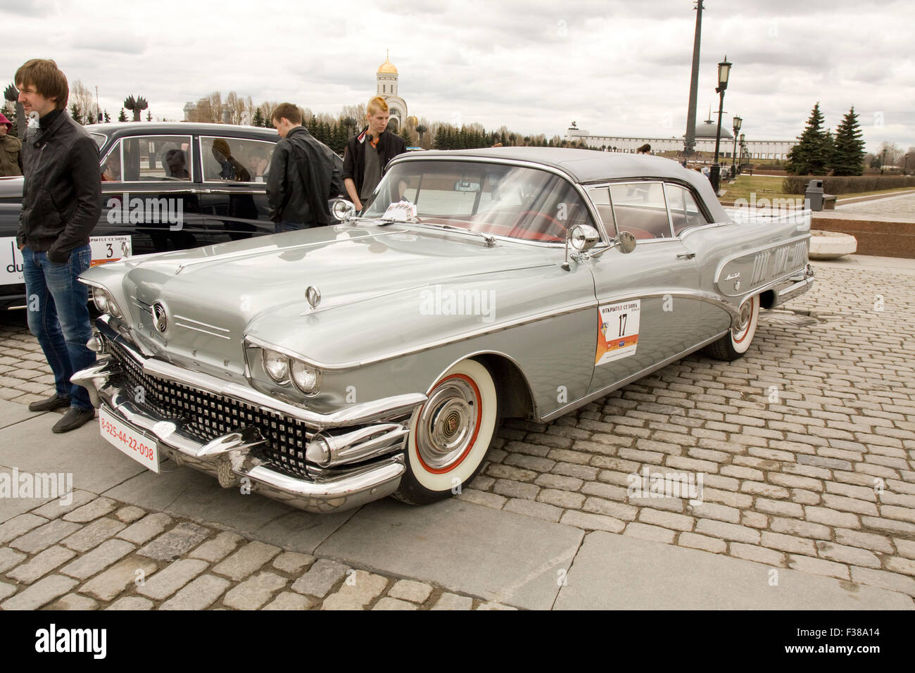 MOSCOW – APRIL 21: retro car cadillac on rally of classical cars on ...