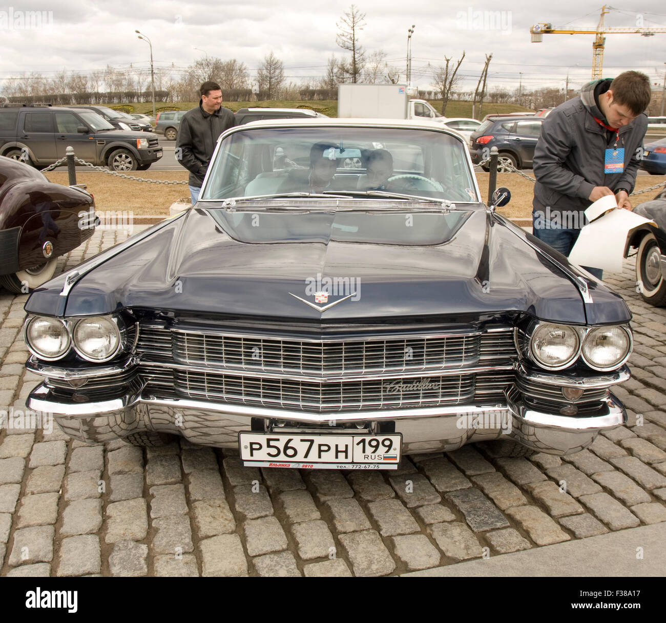 MOSCOW – APRIL 21: retro car cadillac on rally of classical cars on ...