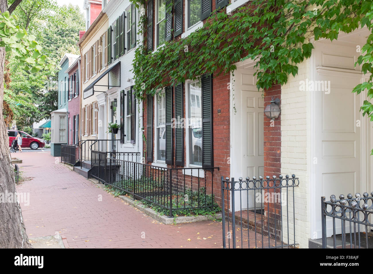 Row of townhouses in Georgetown, Washington DC Stock Photo - Alamy