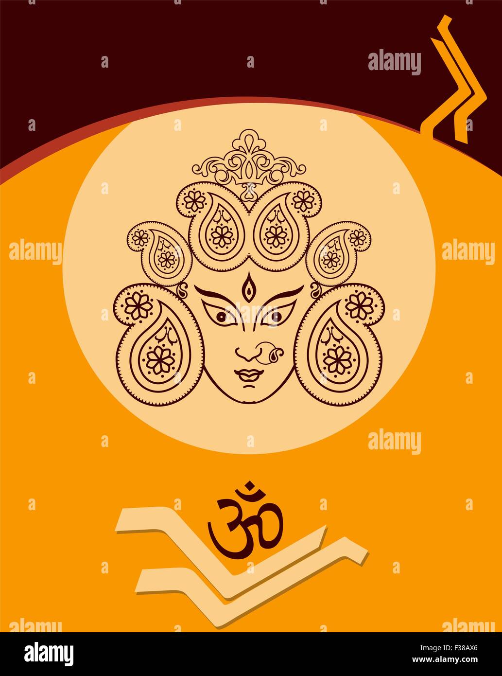 Durga Goddess of Power Vector Art Stock Vector Image & Art - Alamy