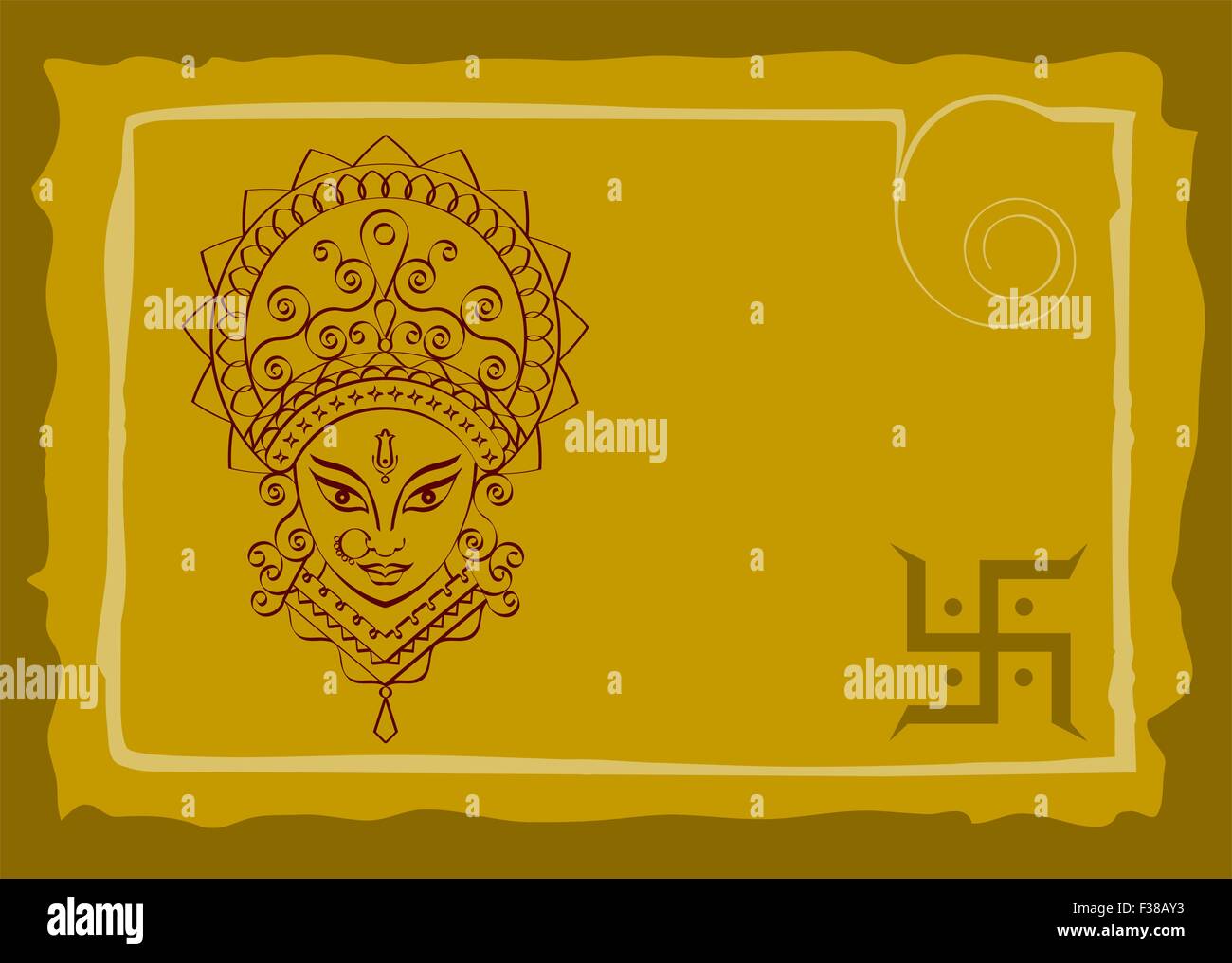 Durga Goddess of Power Vector Art Stock Vector Image & Art - Alamy