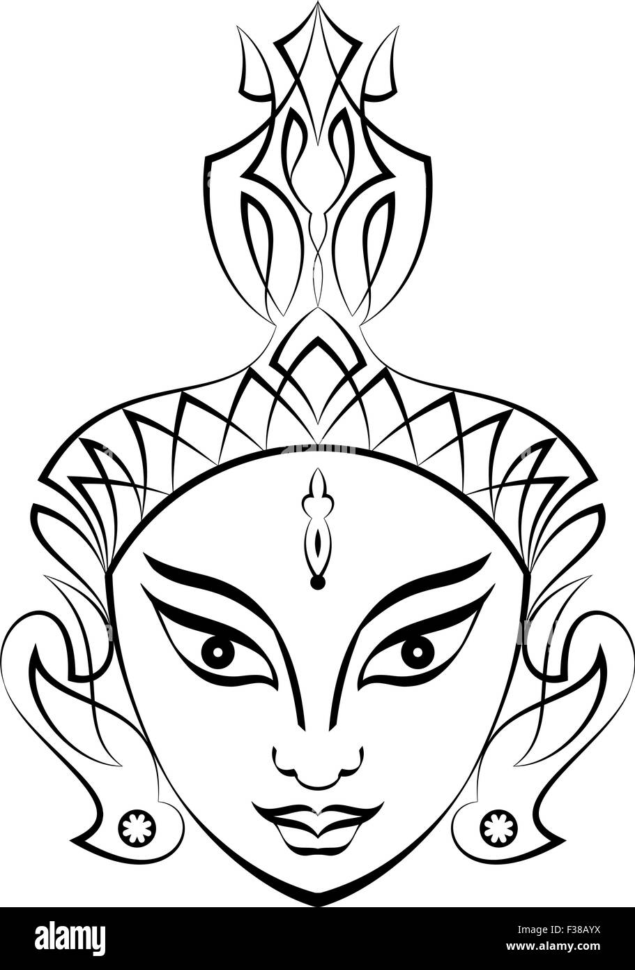 Maa durga Black and White Stock Photos & Images - Alamy
