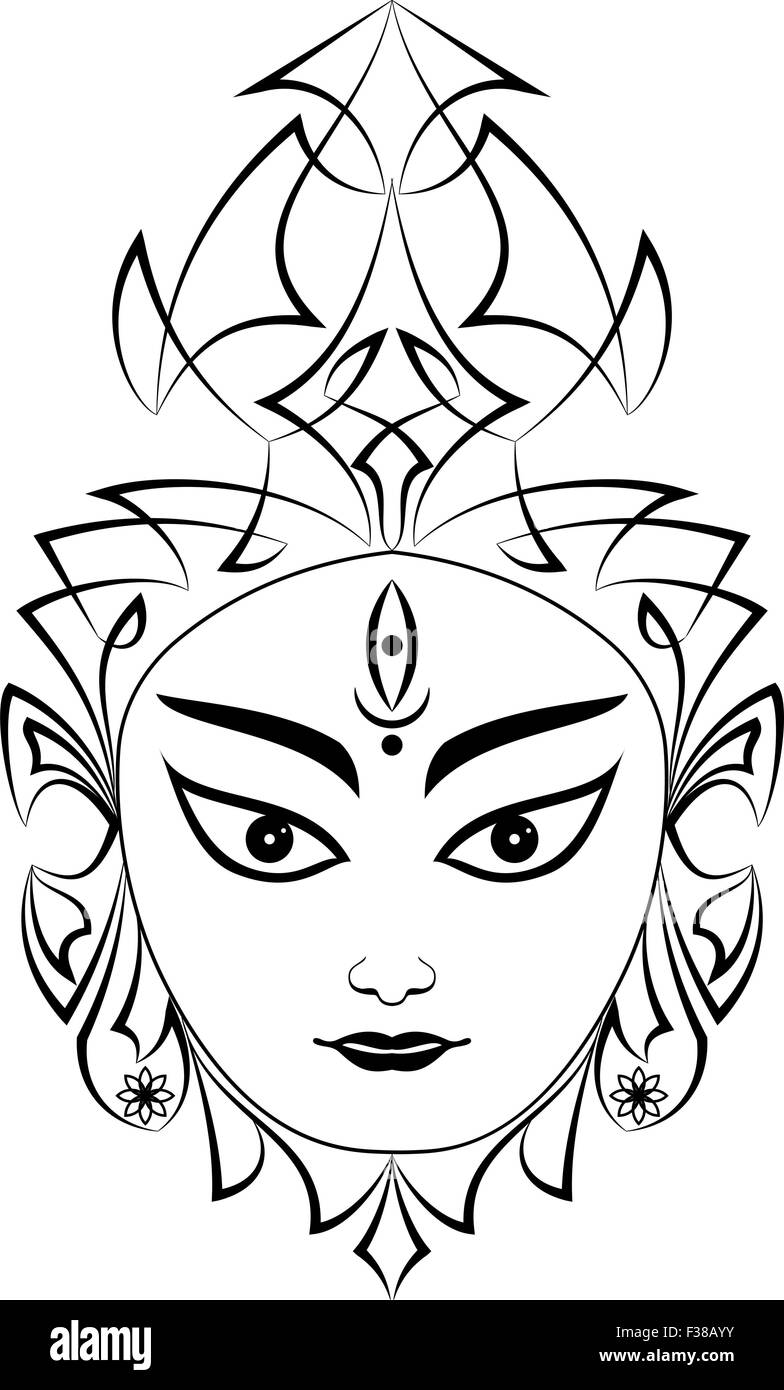 Maa durga Black and White Stock Photos & Images - Alamy