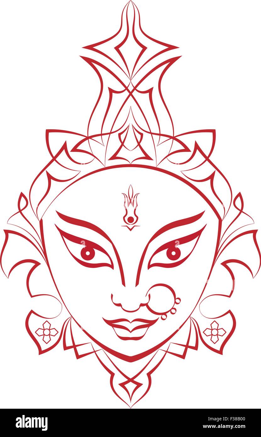 Durga Goddess of Power Vector Art Stock Vector Image & Art - Alamy