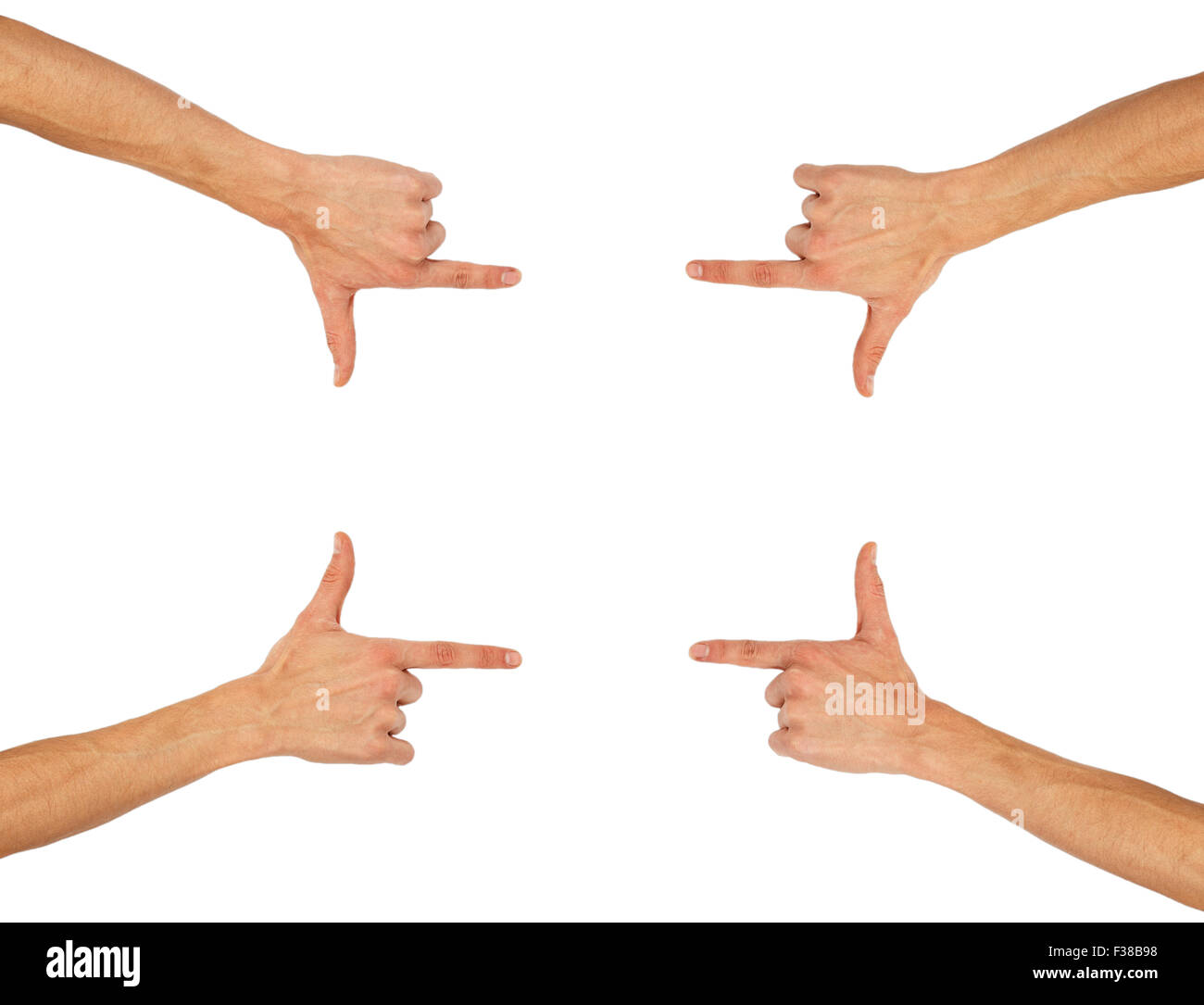Frame made of hands isolated on white background Stock Photo - Alamy