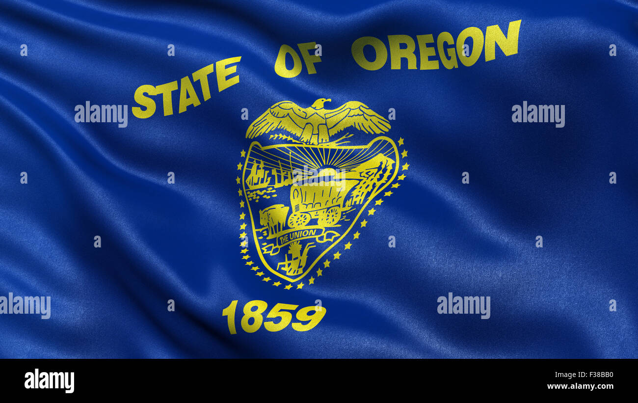 Waving flag state oregon usa hi-res stock photography and images - Alamy