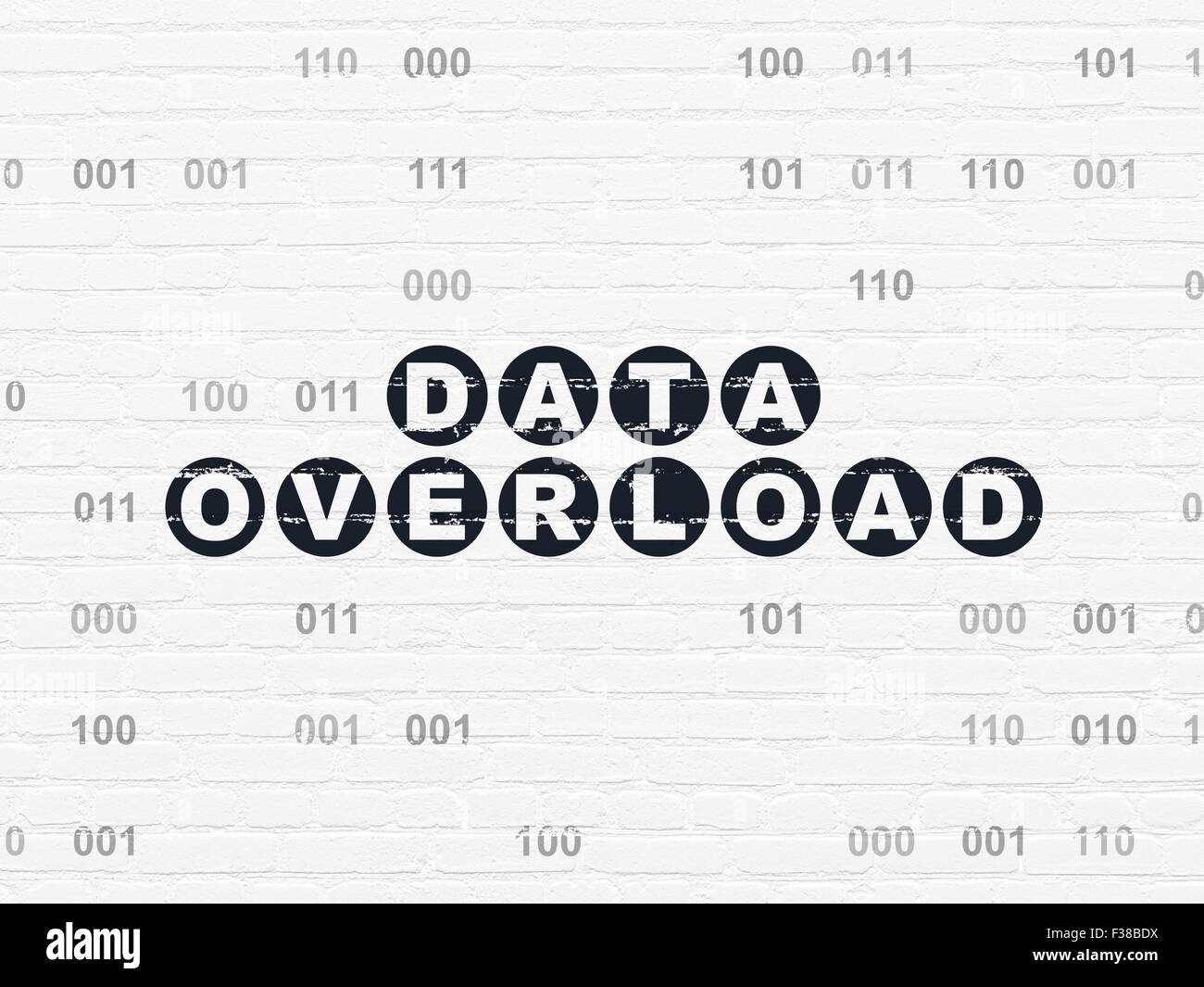 Information concept: Data Overload on wall background Stock Photo - Alamy