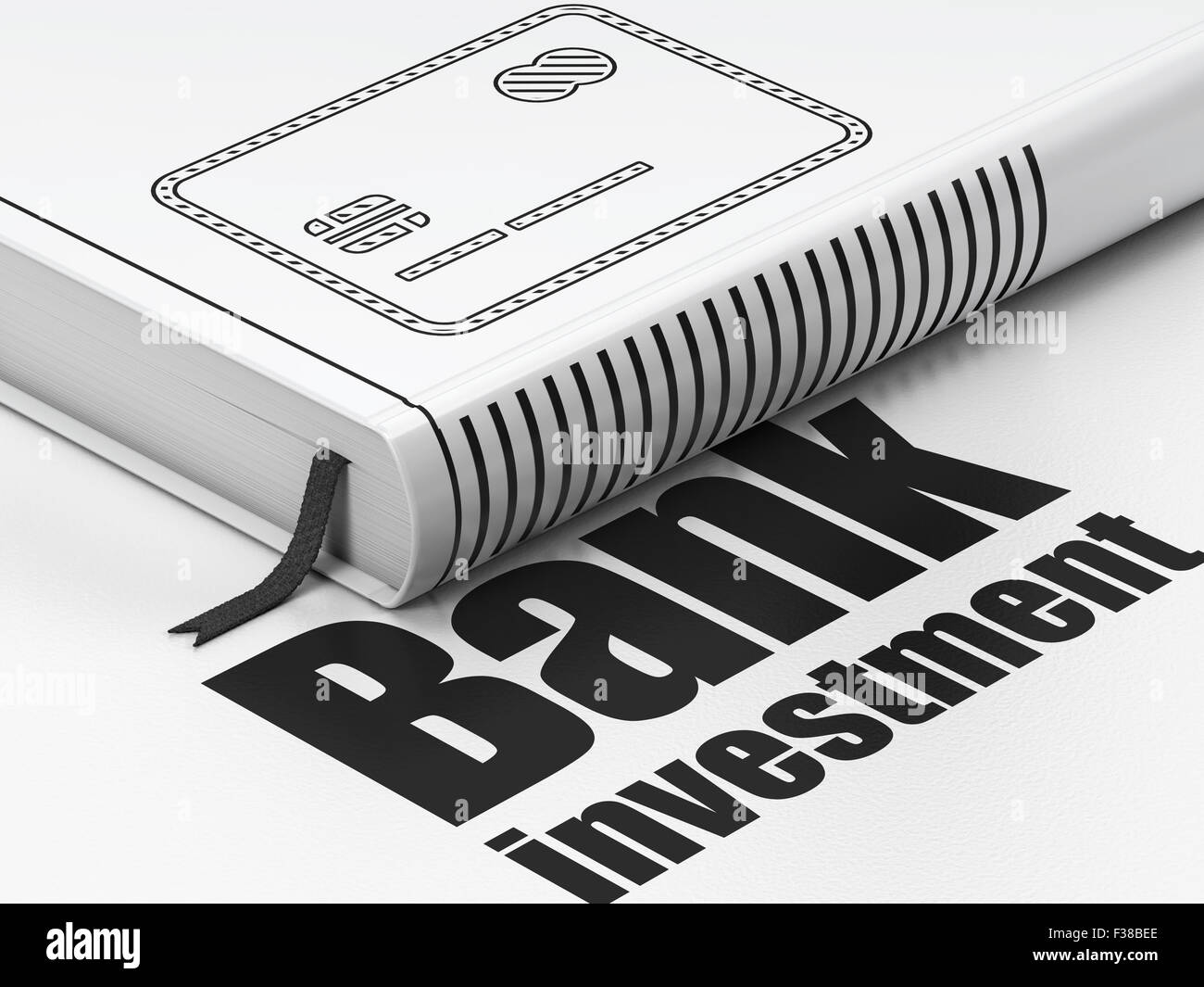 Banking concept: book Credit Card, Bank Investment on white background ...