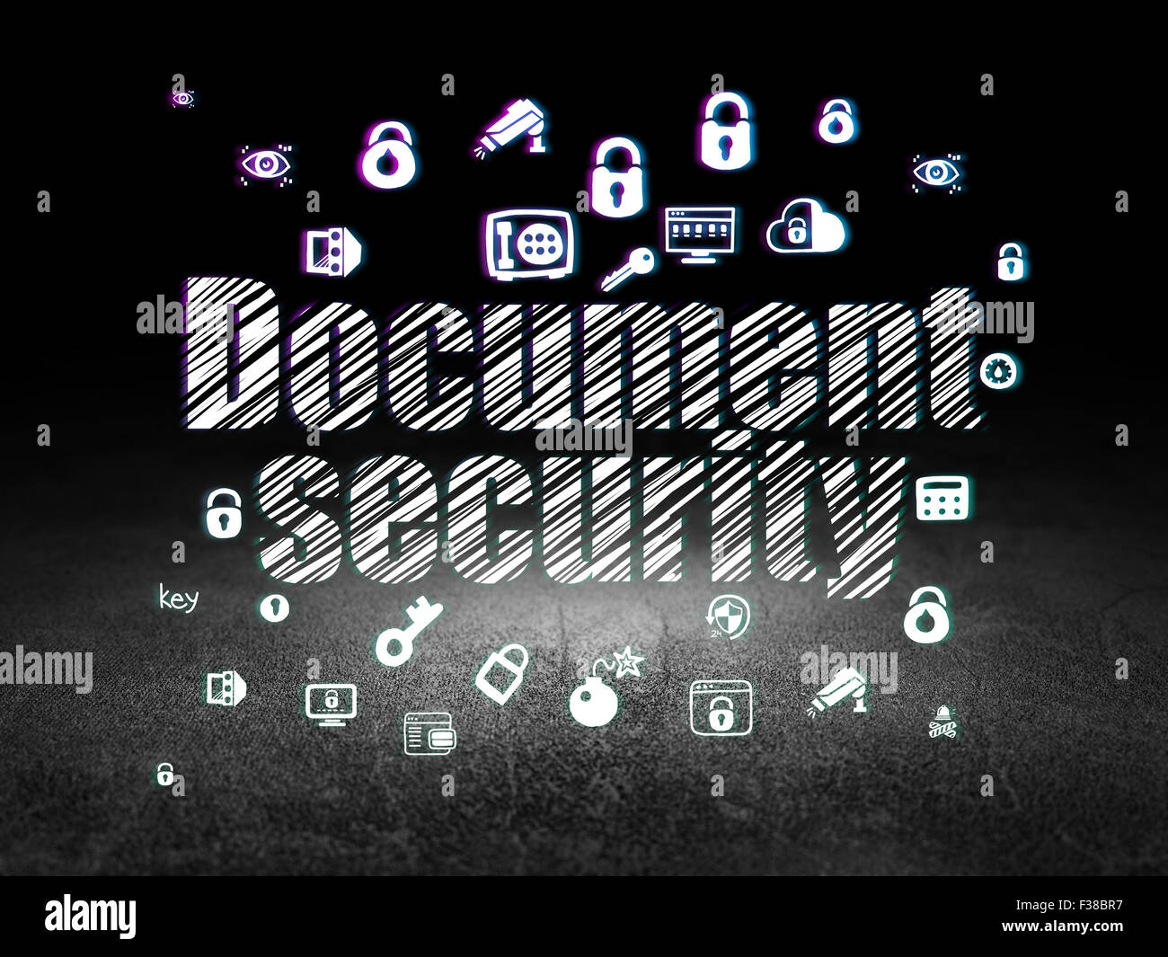 Privacy concept: Document Security in grunge dark room Stock Photo - Alamy