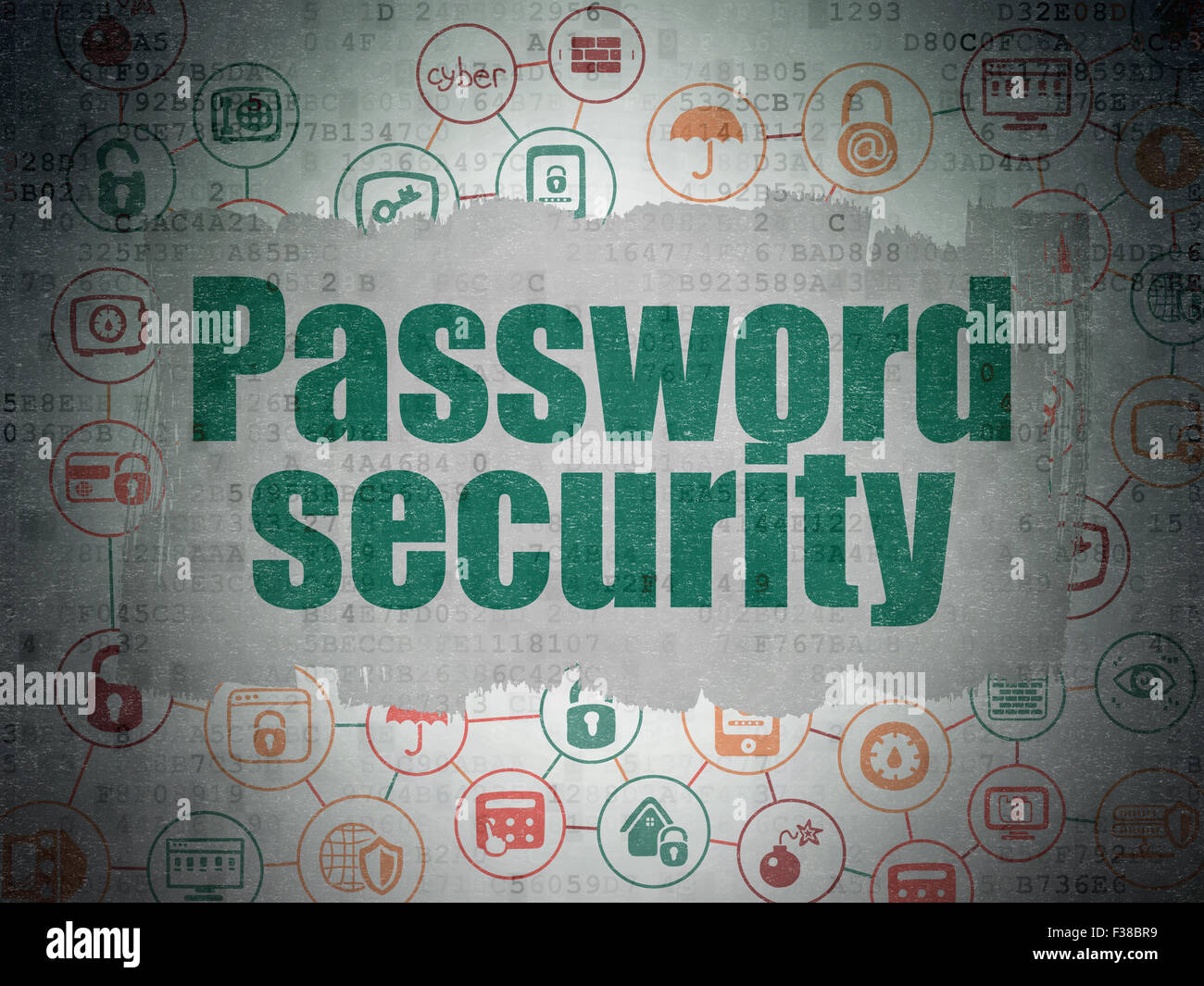 Protection concept: Password Security on Digital Paper background Stock ...