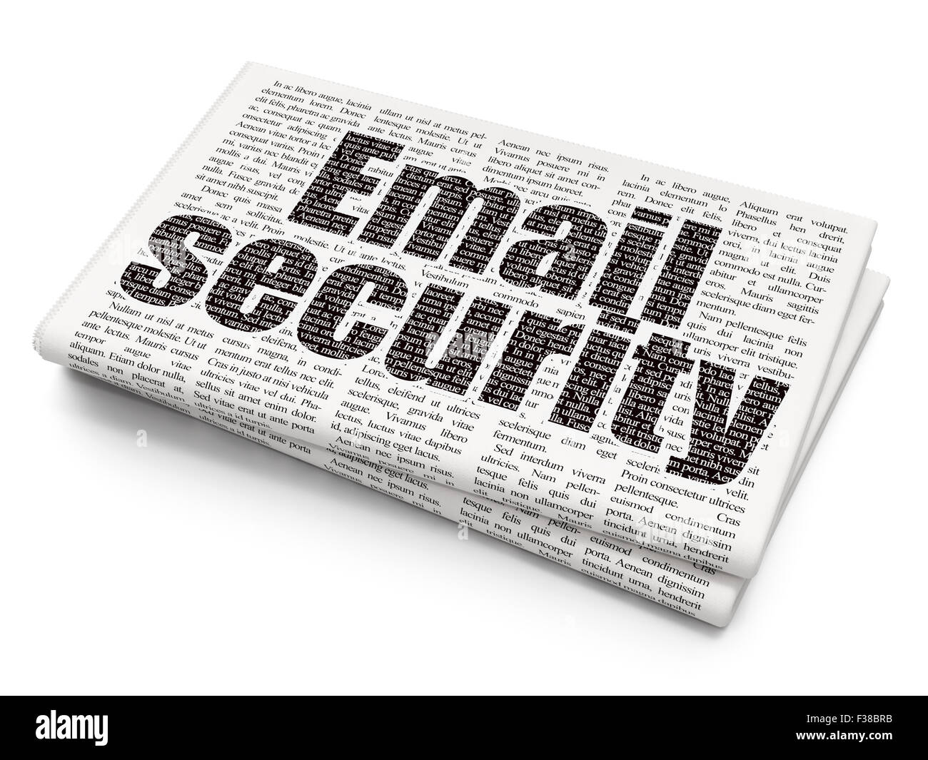 Protection concept: Email Security on Newspaper background Stock Photo ...