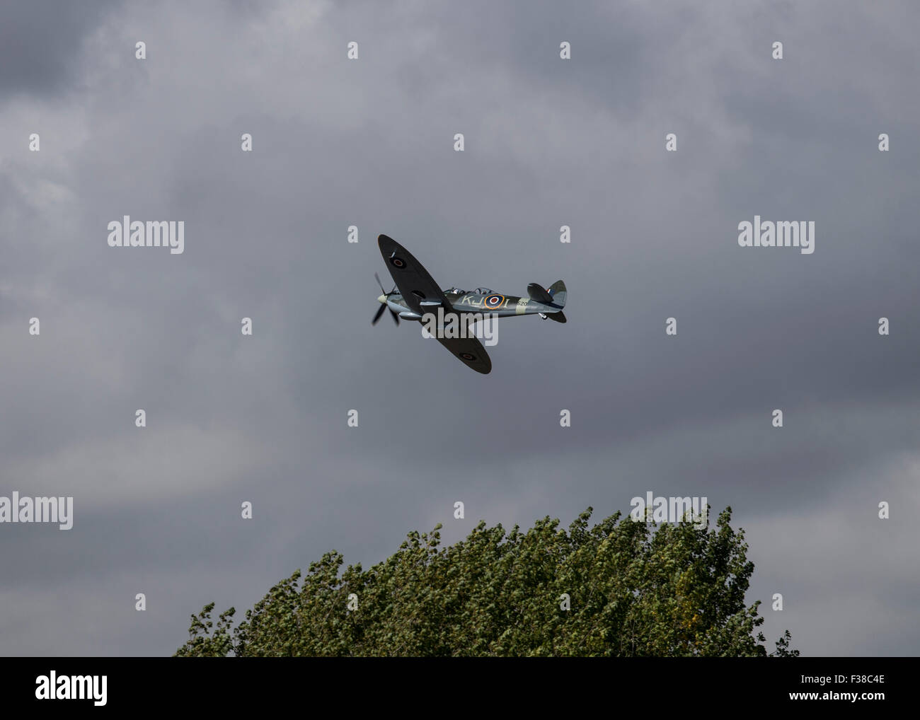 Battle of Britain pilot Tom Neil, now 95, in the rear seat of two-seat ...