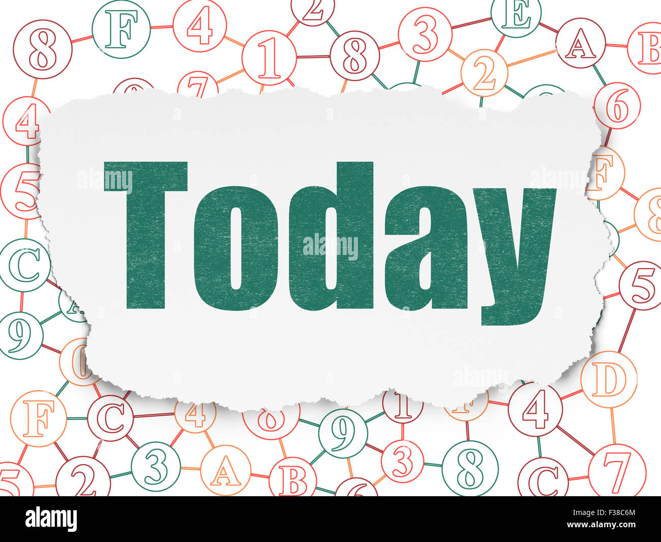 Timeline concept: Today on Torn Paper background Stock Photo - Alamy