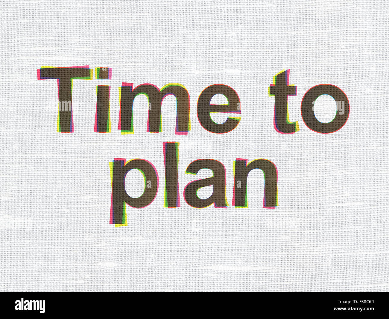 Timeline concept: Time to Plan on fabric texture background Stock Photo ...