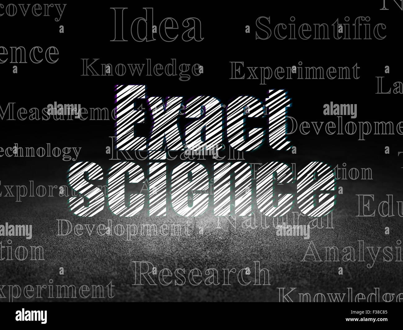 Science concept: Exact Science in grunge dark room Stock Photo - Alamy