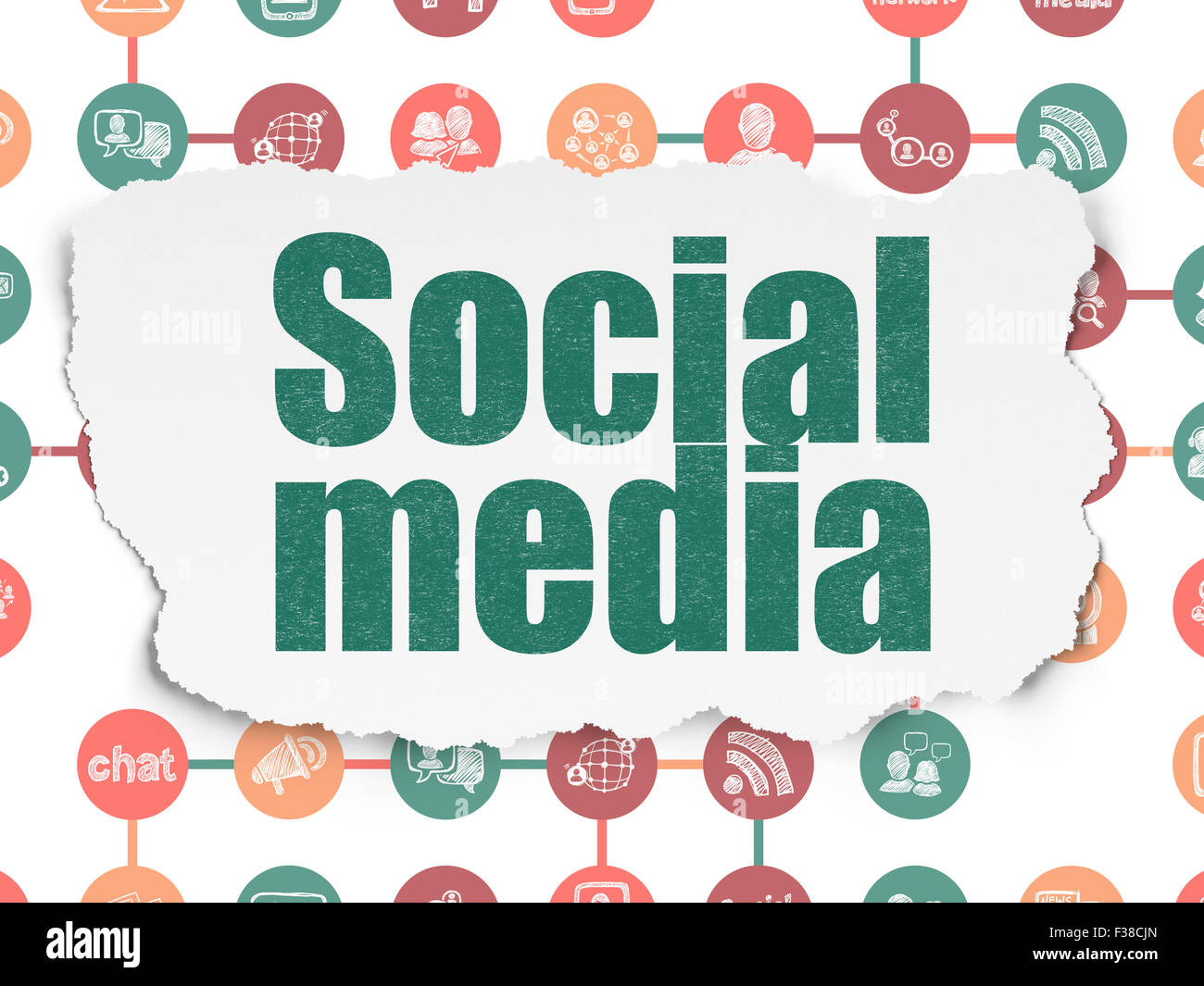 Social media concept: Social Media on Torn Paper background Stock Photo ...