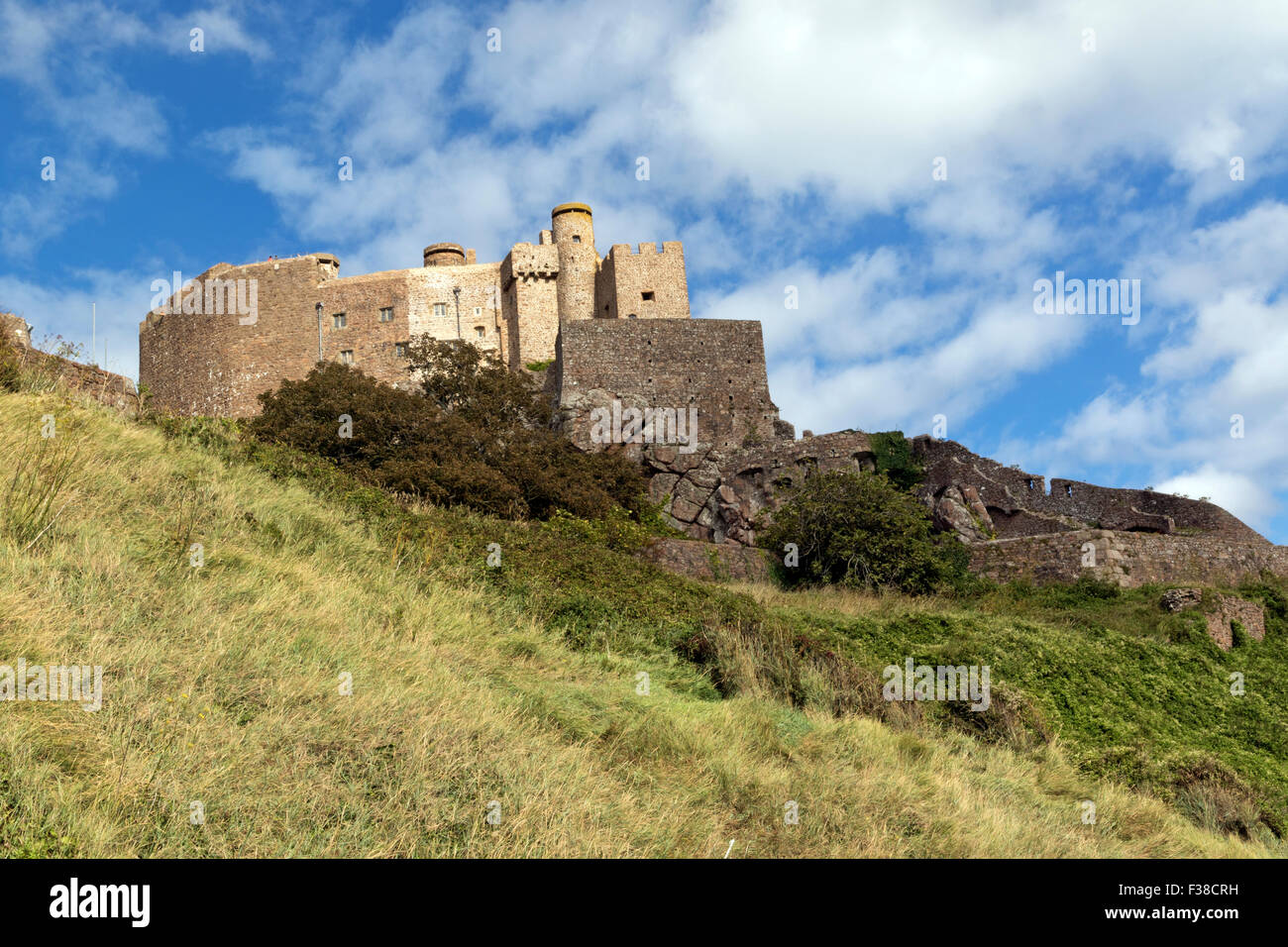 Mont Orgueil Castle on Jersey's South-East Coast Stock Photo - Alamy