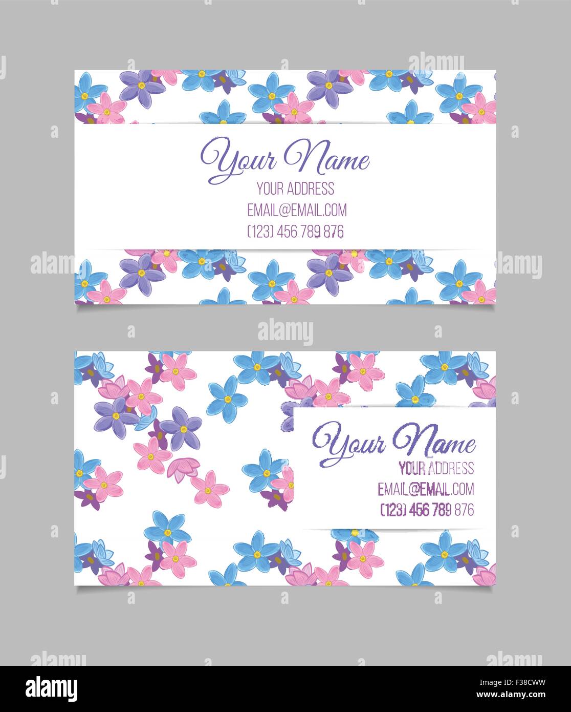 Floral card template Stock Vector Image & Art - Alamy