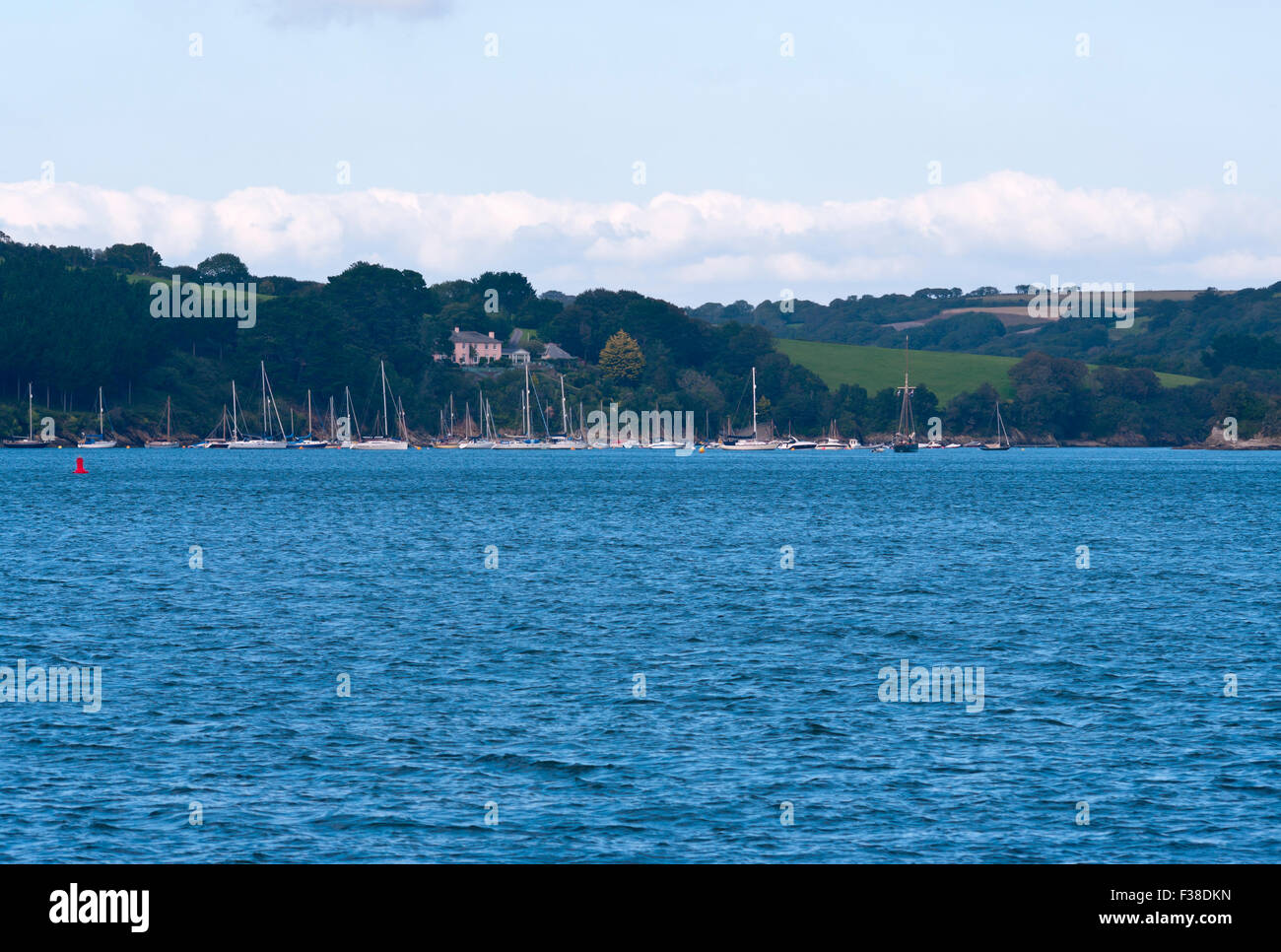 Yachts Moored On The River Fal Cornwall England UK Stock Photo - Alamy