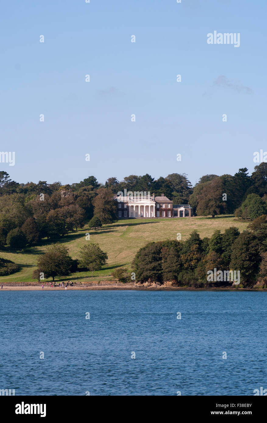 Trelissick House Overlooking The River Fal Cornwall UK Stock Photo - Alamy