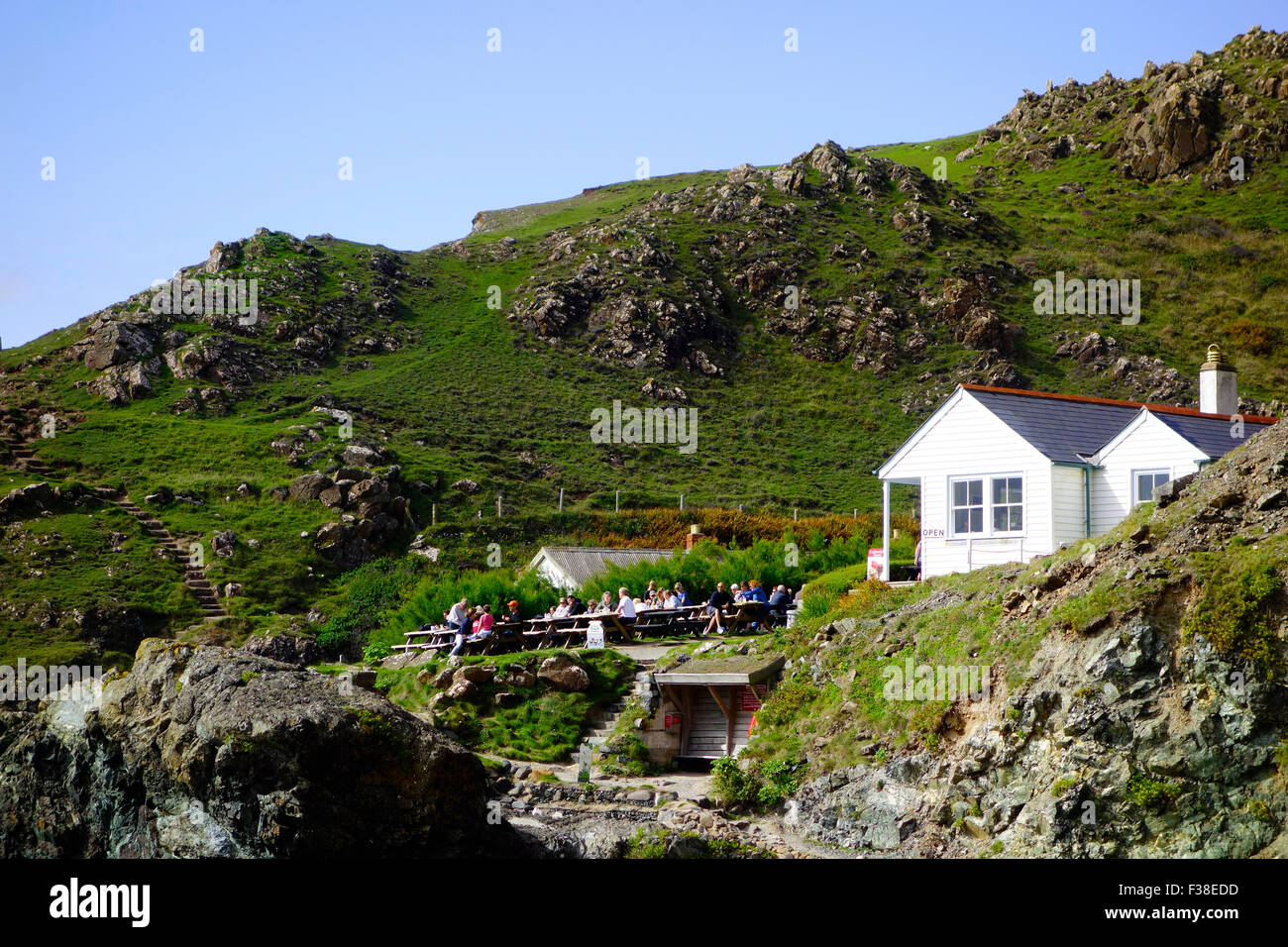 Kynance Cove Cafe, Kynance Cove, Lizard Peninsula, Cornwall, England ...