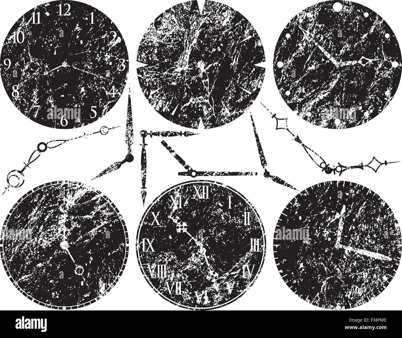 Old watch faces Stock Vector Images - Alamy