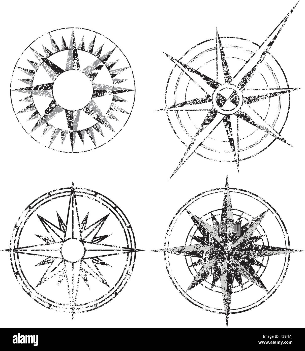 Four points of the compass Stock Vector Images - Alamy