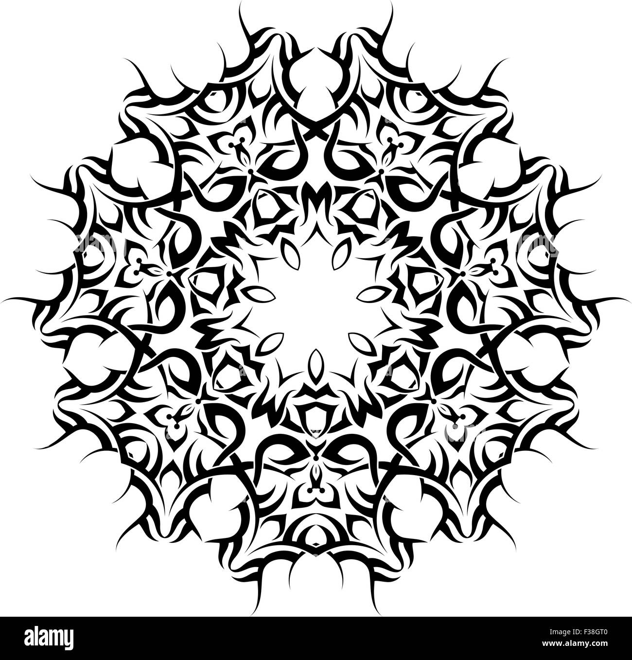 Tribal Tattoo Circular Vector Art Stock Vector Image & Art - Alamy