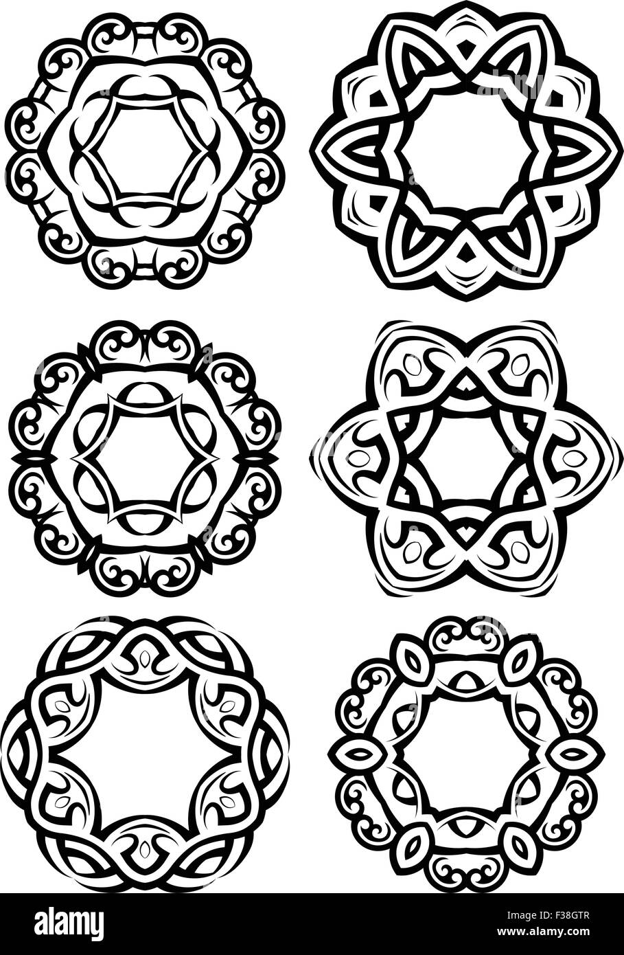 Tribal Tattoo Circular Vector Art Stock Vector Image & Art - Alamy