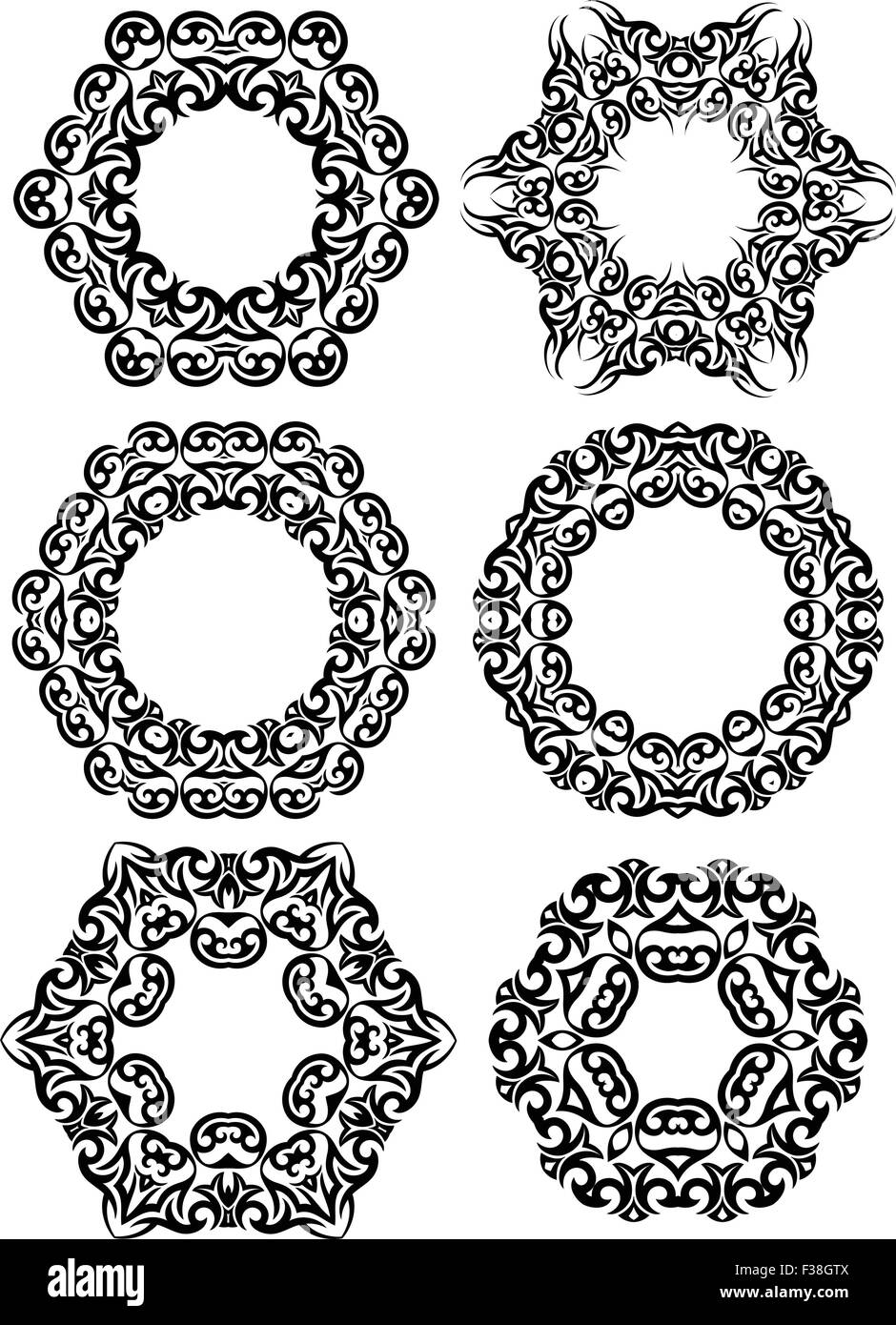 Tribal Tattoo Circular Vector Art Stock Vector Image & Art - Alamy