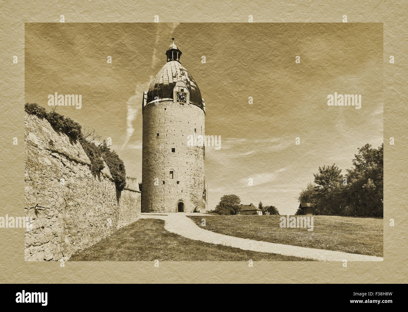 The keep Dicker Wilhelm is the last of three round towers on the ...