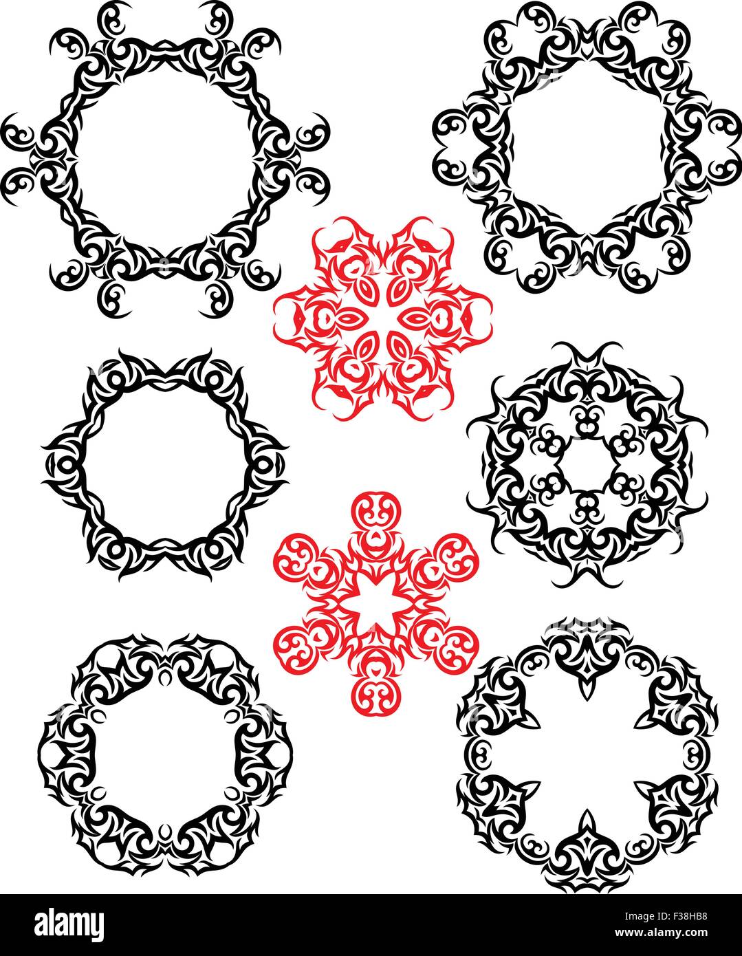 Tribal Tattoo Circular Vector Art Stock Vector Image & Art - Alamy