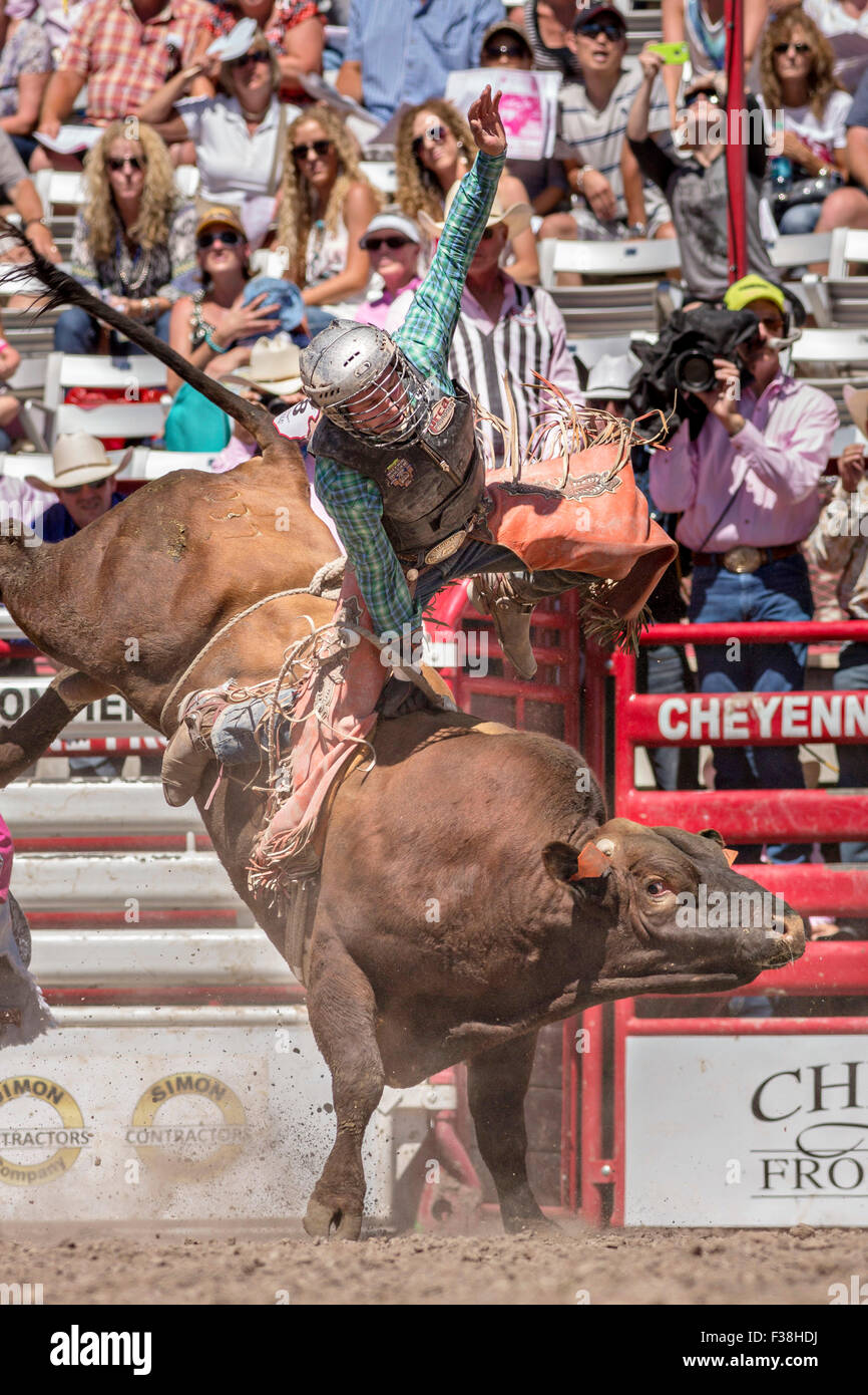A bull rider is tossed off during Bull Riding competition at the ...