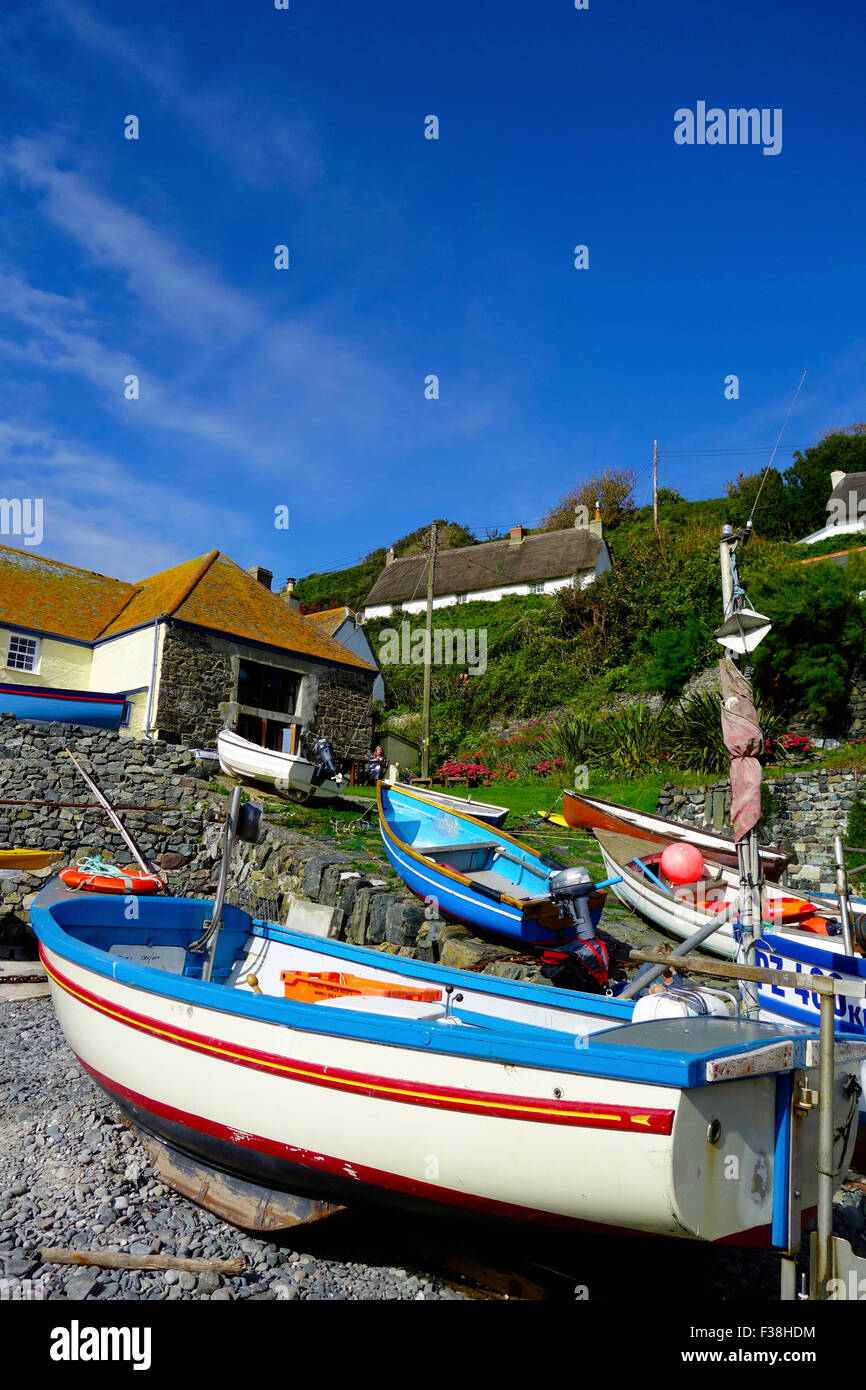 Cadgwith Village Harbour & Beach, Lizard Peninsula, Cornwall, England ...