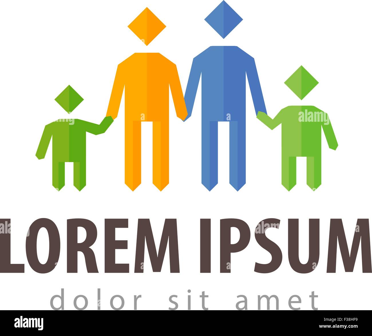 family vector logo design template. people or children icon Stock ...
