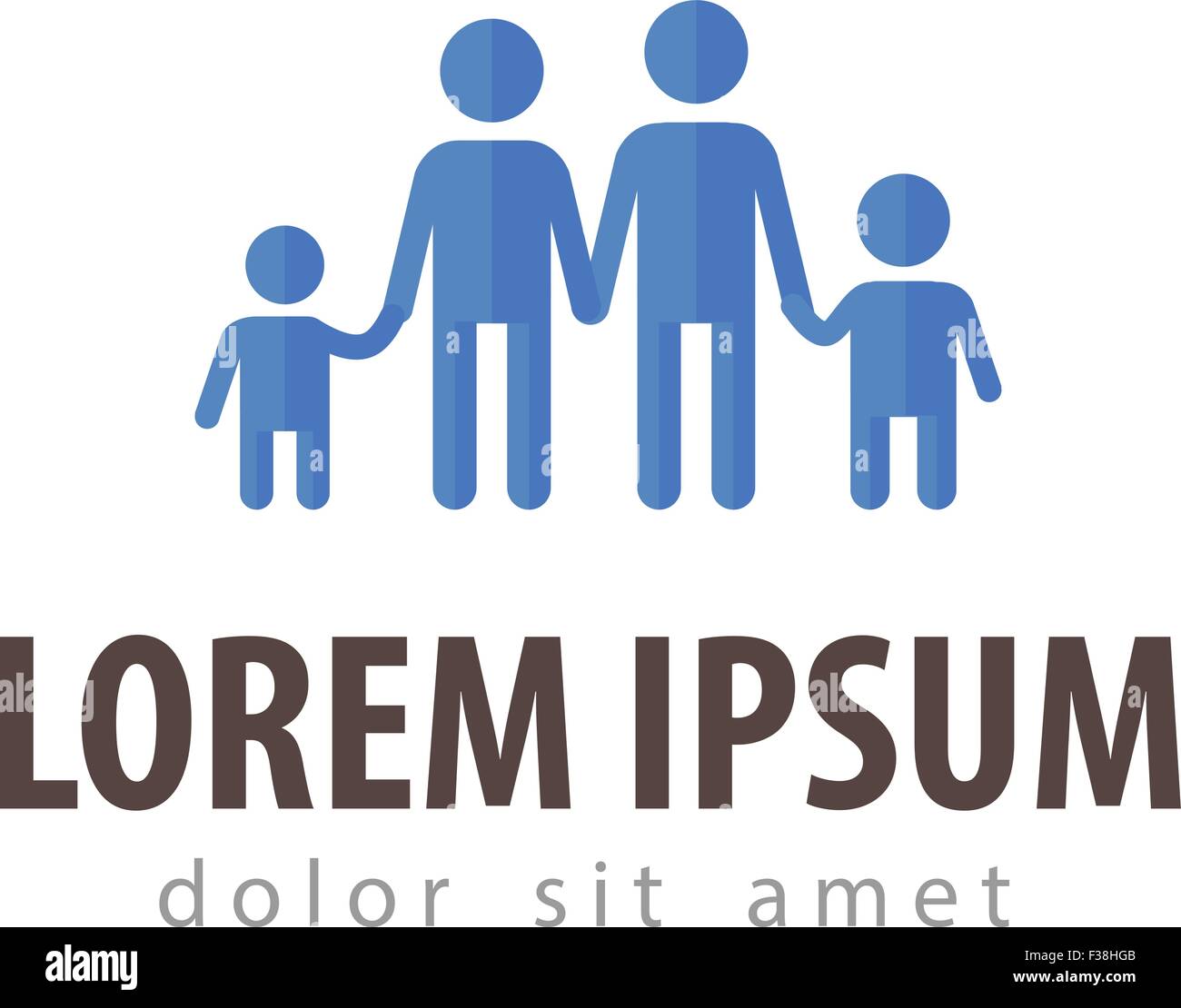 family vector logo design template. children or parents icon Stock ...