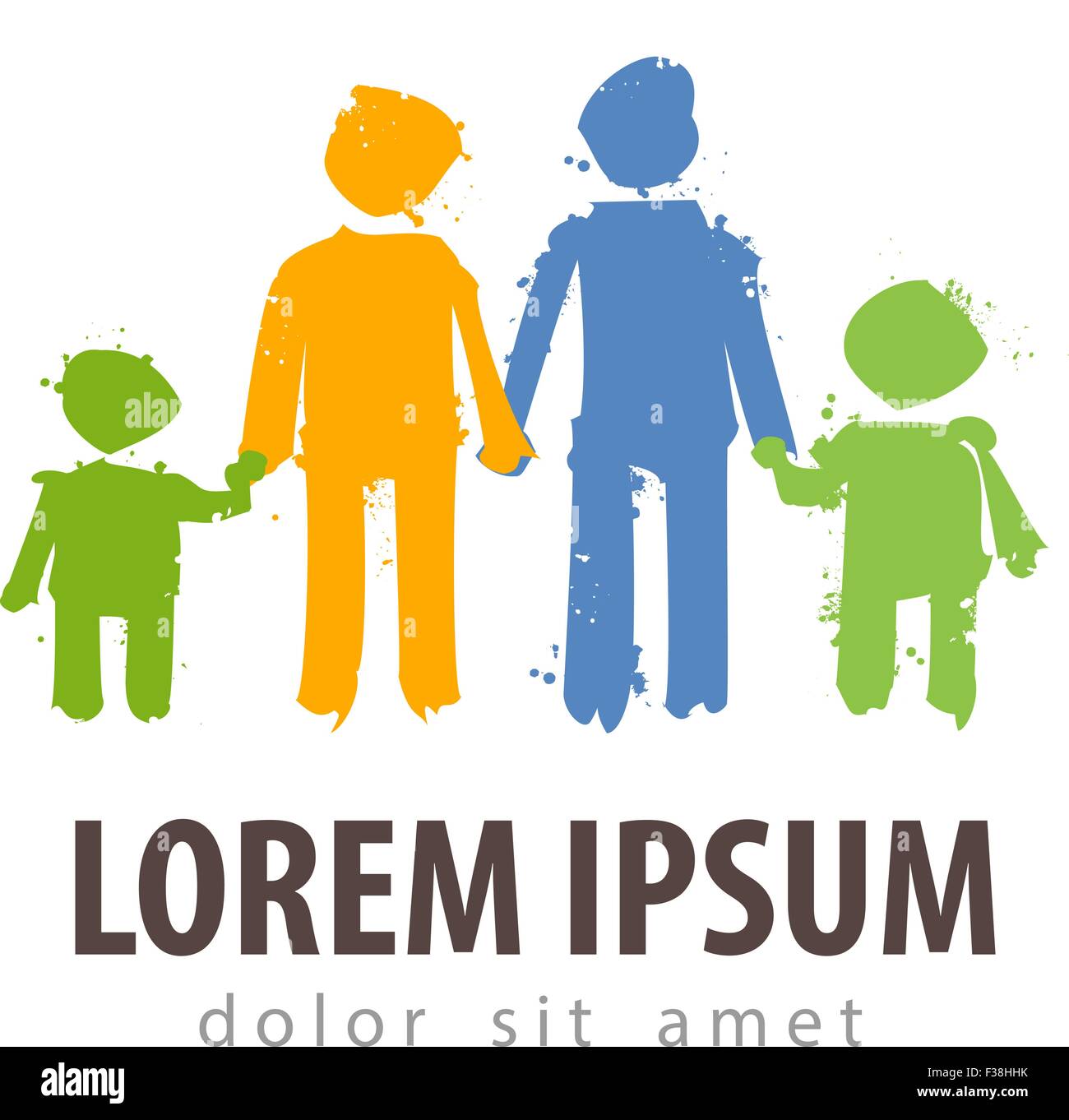 family vector logo design template. parents or children icon Stock ...