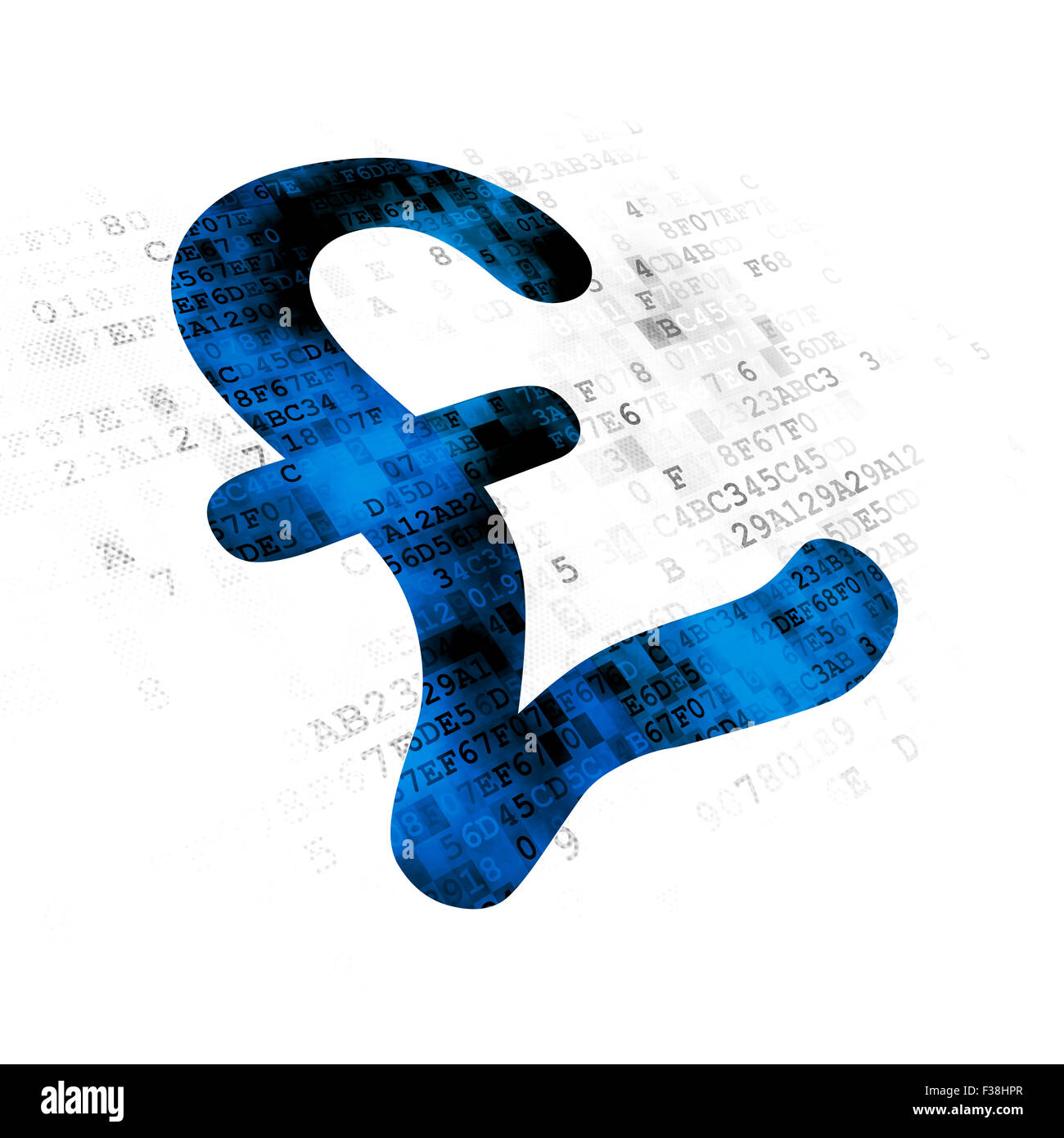 Currency concept: Pound on Digital background Stock Photo - Alamy