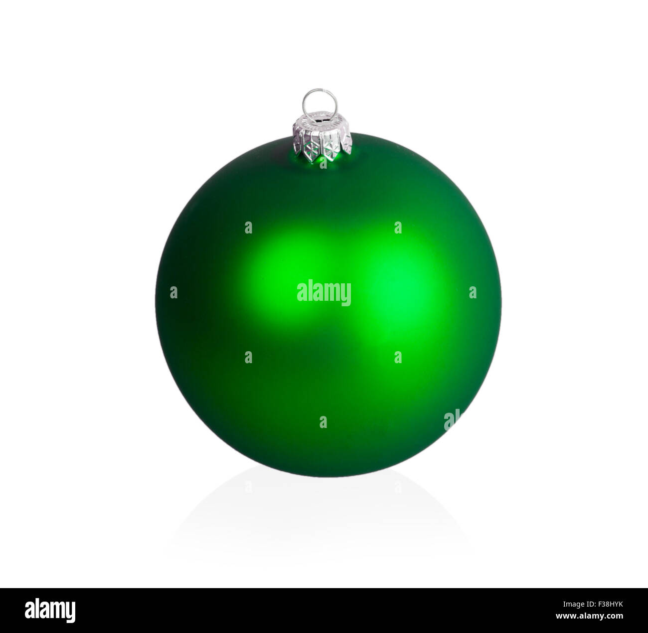 big green Christmas ball isolated on white background Stock Photo - Alamy