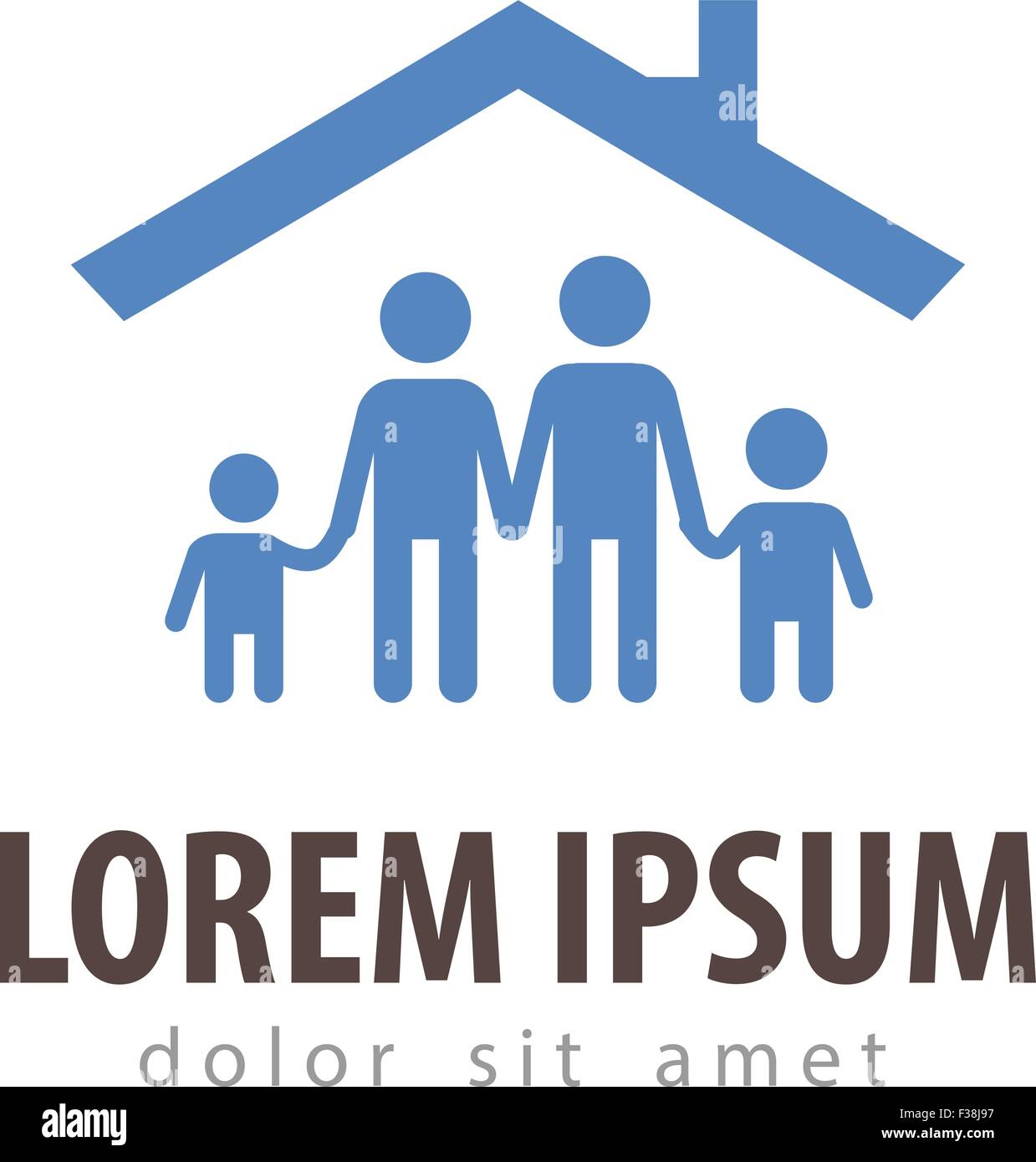 Family type house Stock Vector Images - Alamy