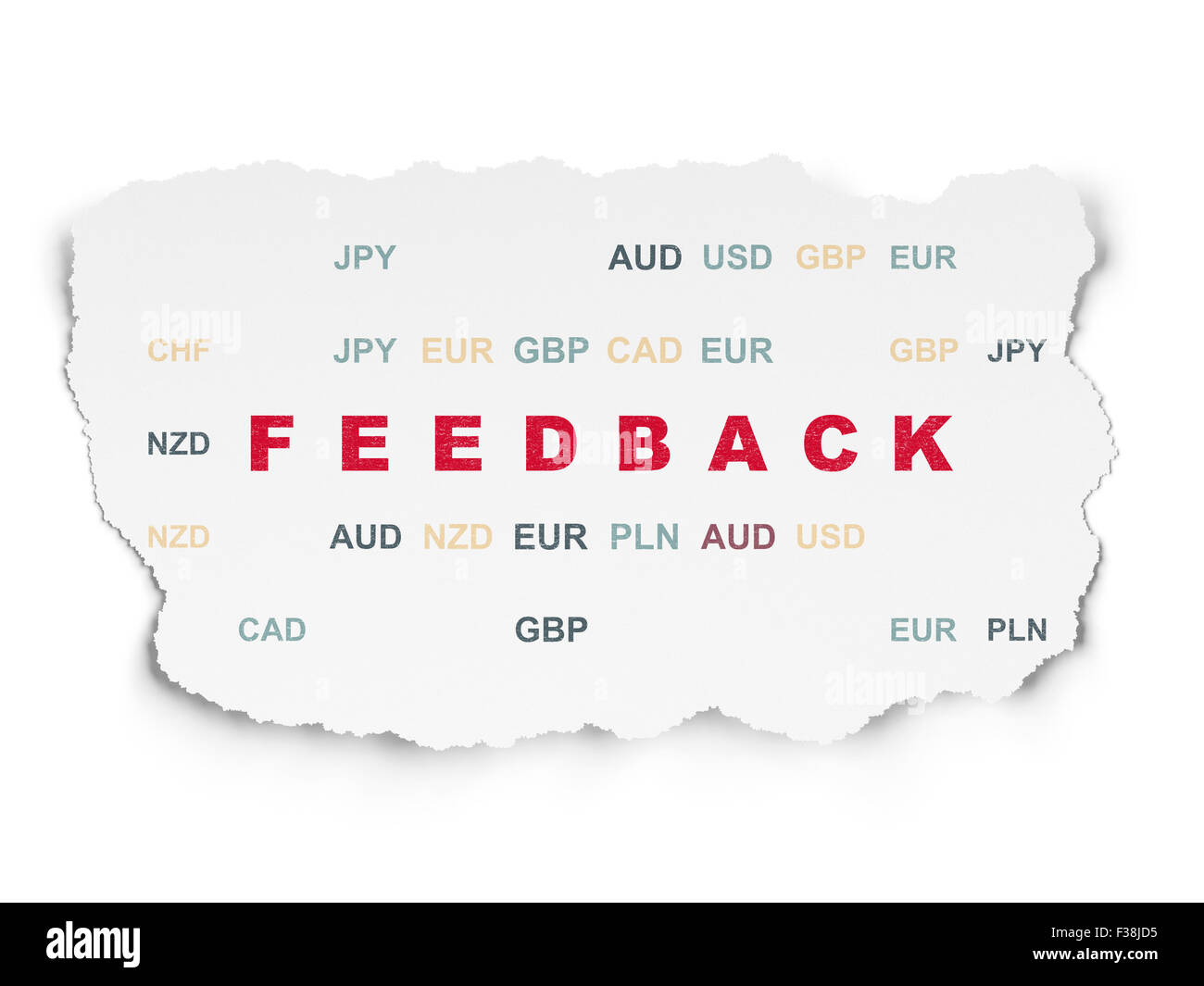 Business concept: Feedback on Torn Paper background Stock Photo - Alamy