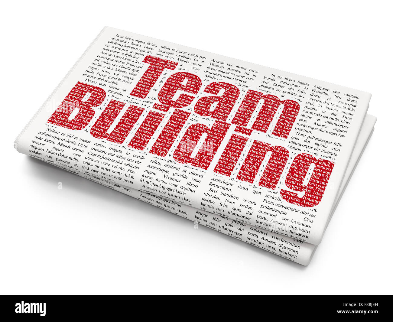 Business concept: Team Building on Newspaper background Stock Photo - Alamy