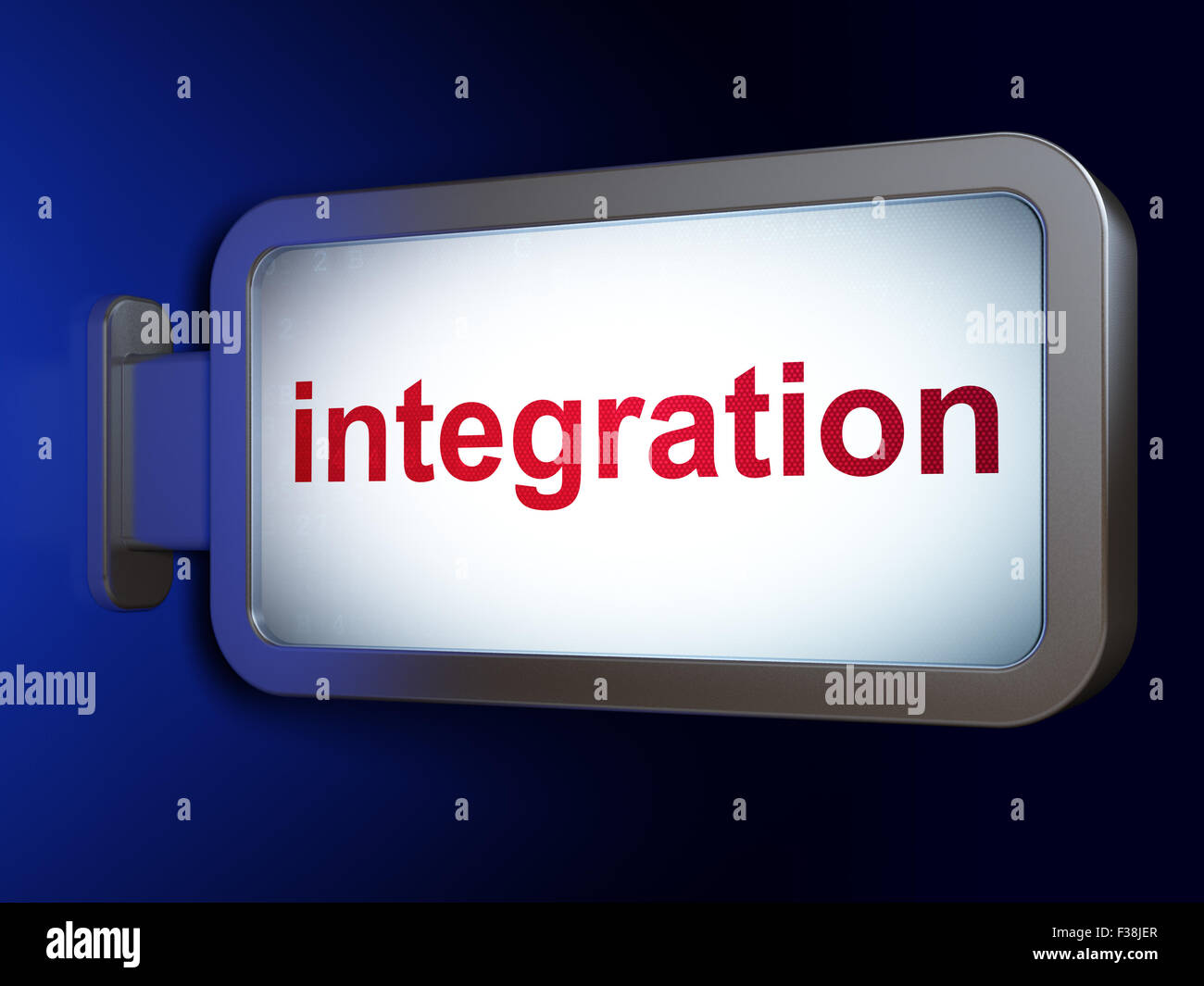 Finance concept: Integration on billboard background Stock Photo - Alamy