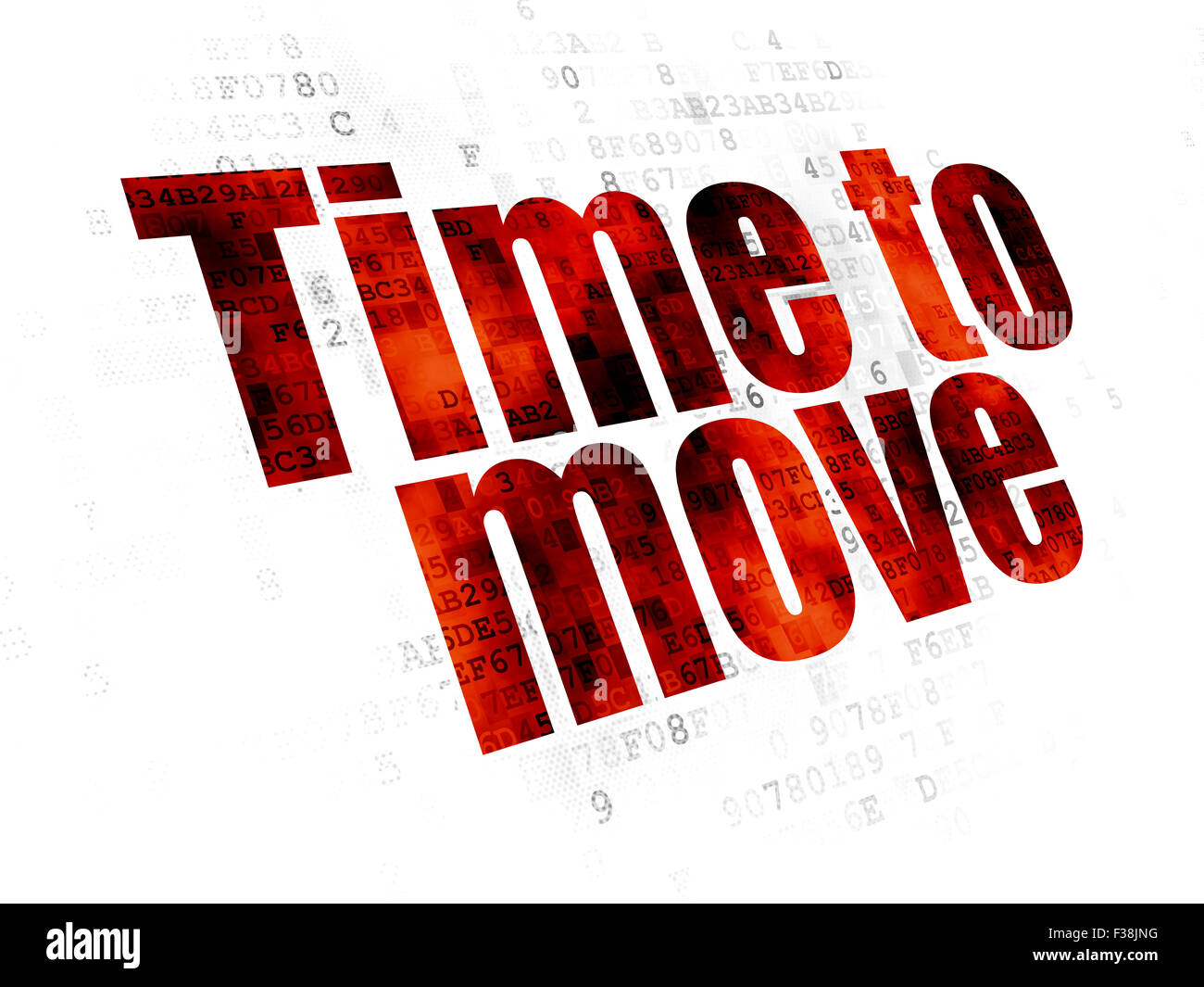 Timeline concept: Time to Move on Digital background Stock Photo - Alamy