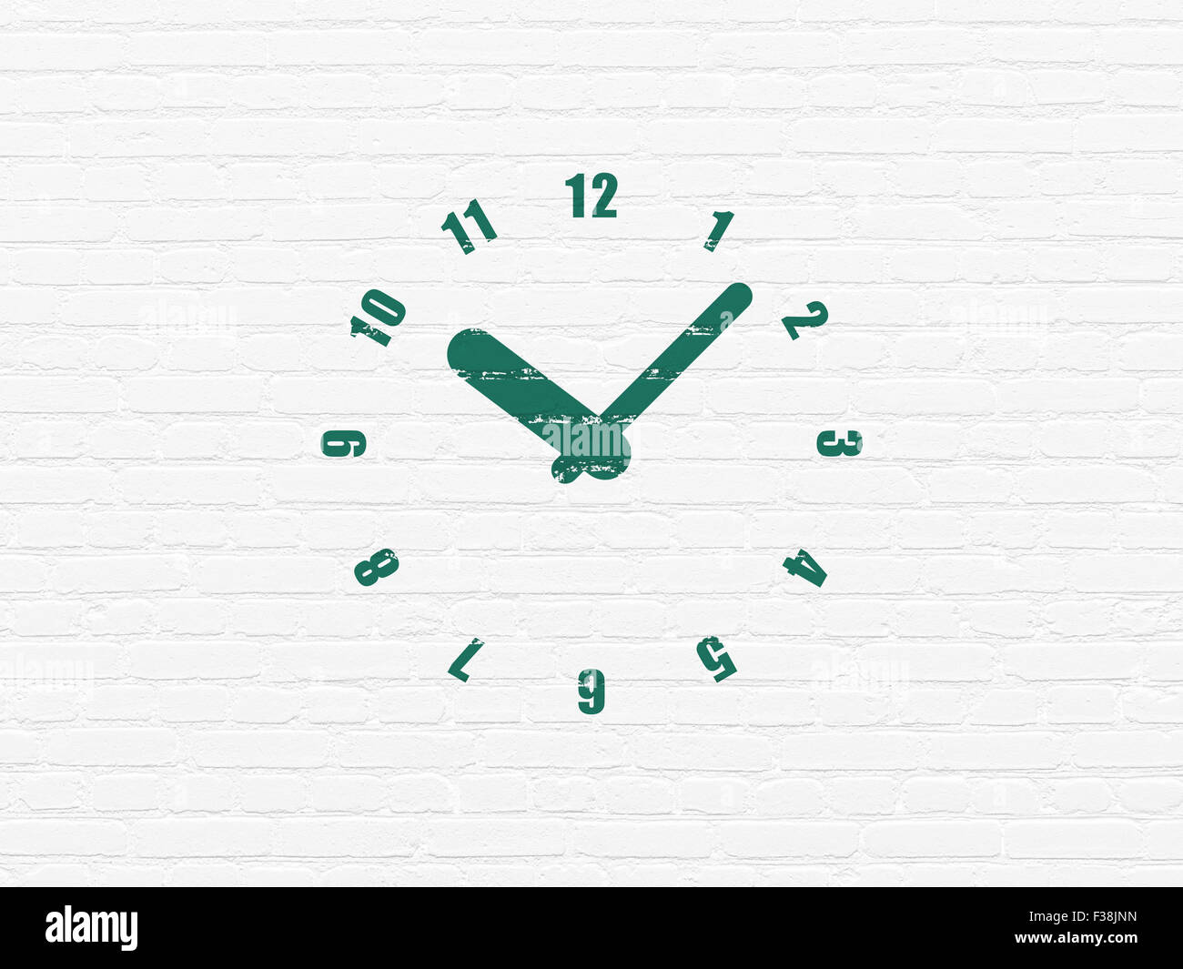 Time concept: Clock on wall background Stock Photo - Alamy