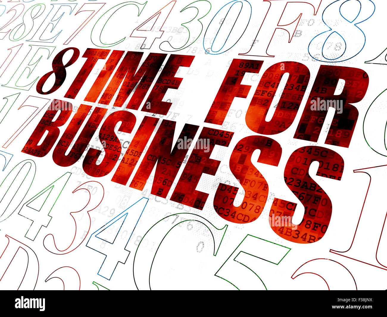 Time concept: Time for Business on Digital background Stock Photo - Alamy