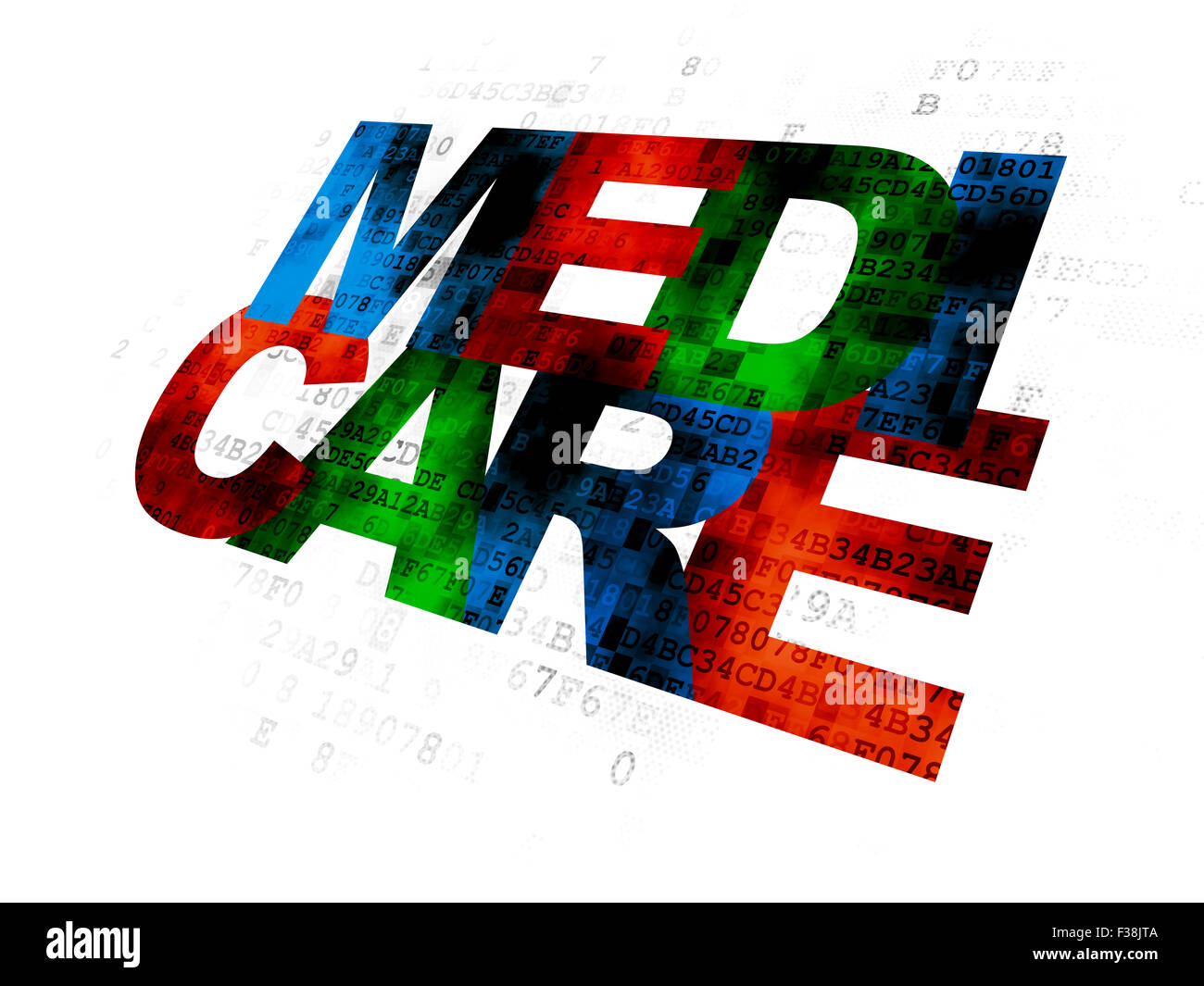 Health concept: Medicare on Digital background Stock Photo - Alamy