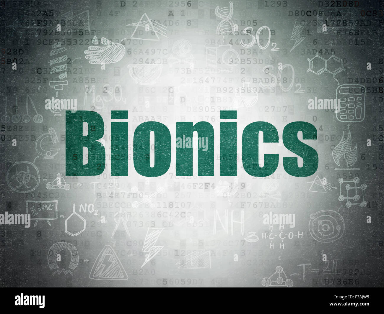 Science concept: Bionics on Digital Paper background Stock Photo - Alamy